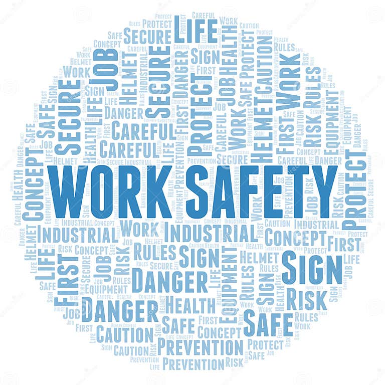 Work Safety word cloud. stock illustration. Illustration of work ...