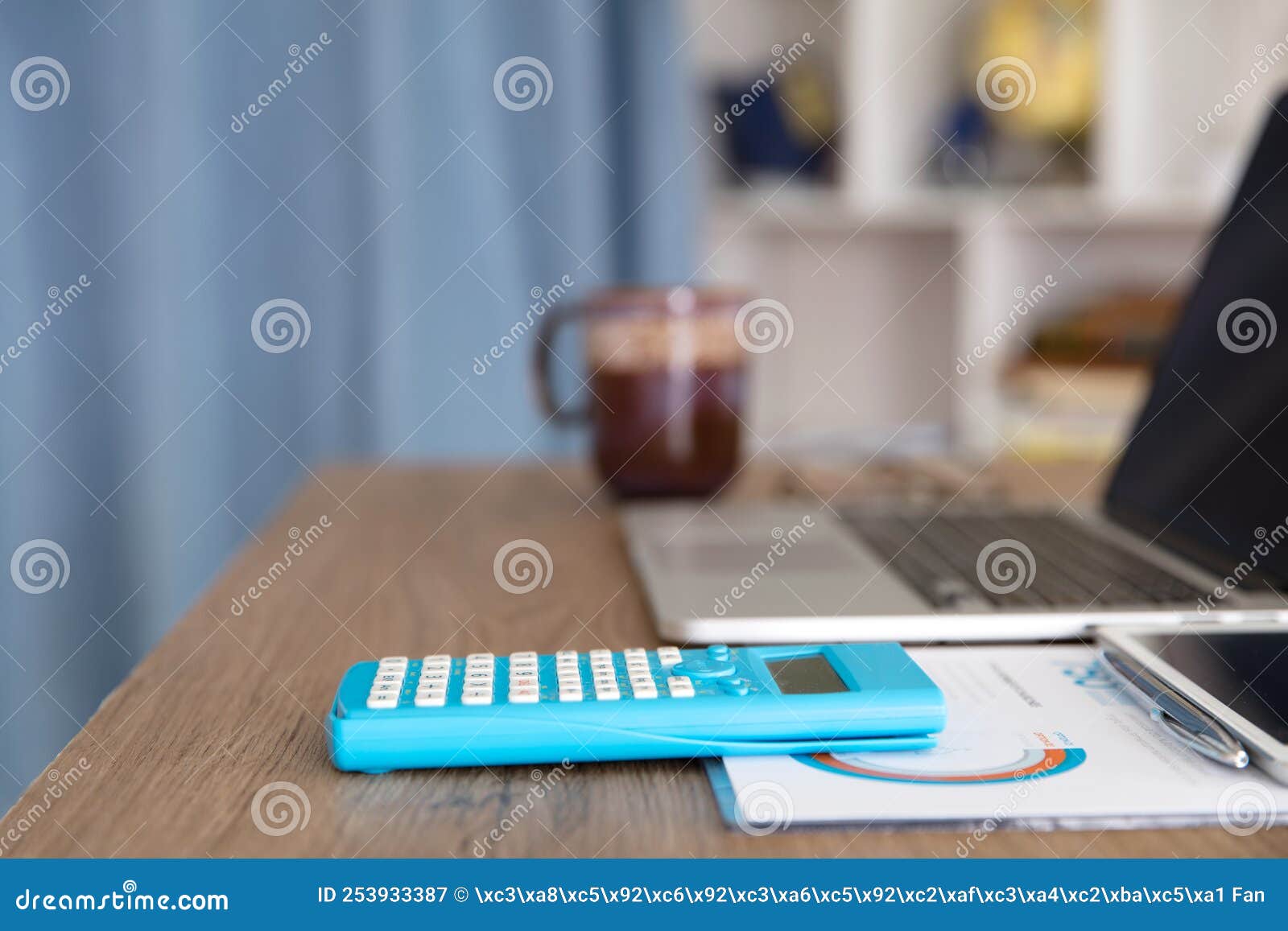 Work Scene on the desk stock image. Image of tablet - 253933387