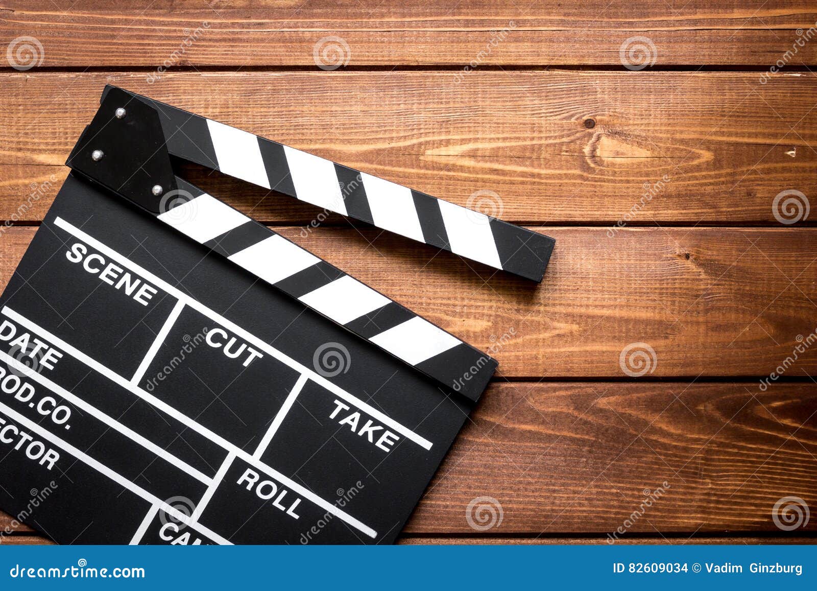 Work Screenwriter on Wooden Background Top View Stock Photo - Image of ...