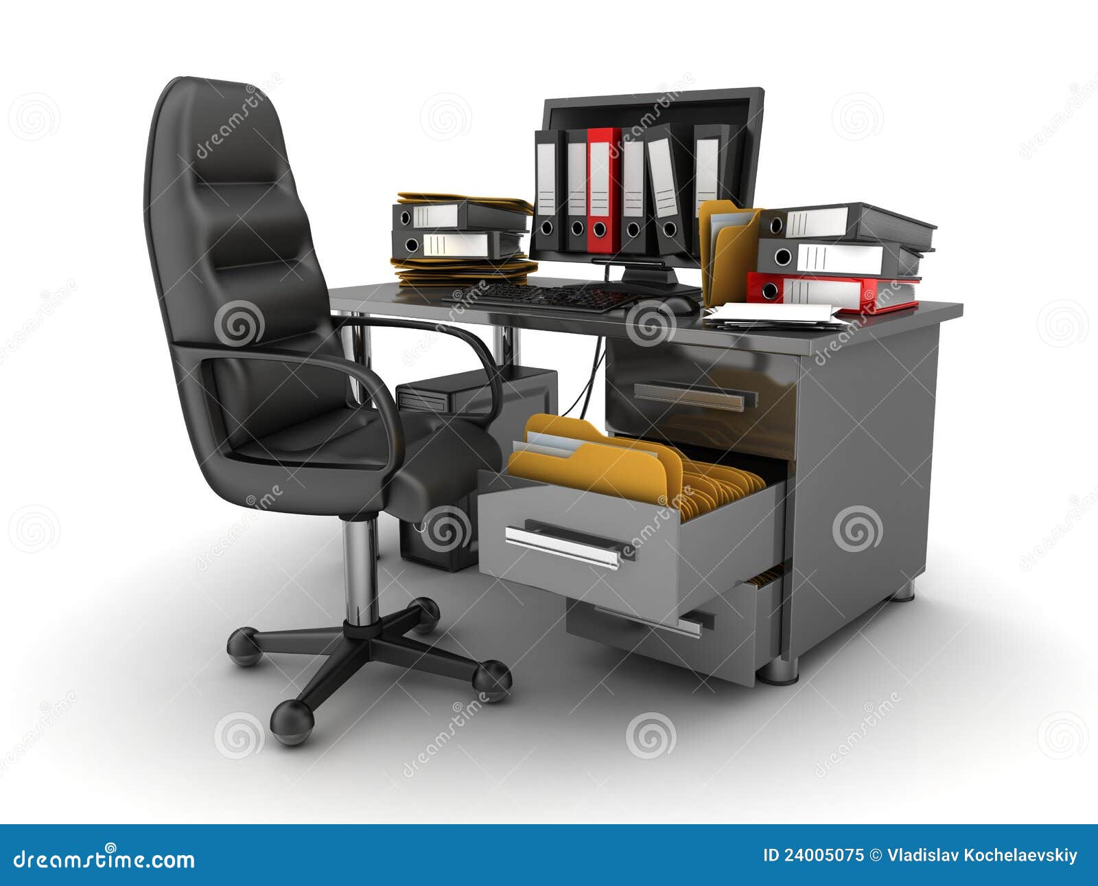 Work-seat stock illustration. Illustration of cabinet - 24005075
