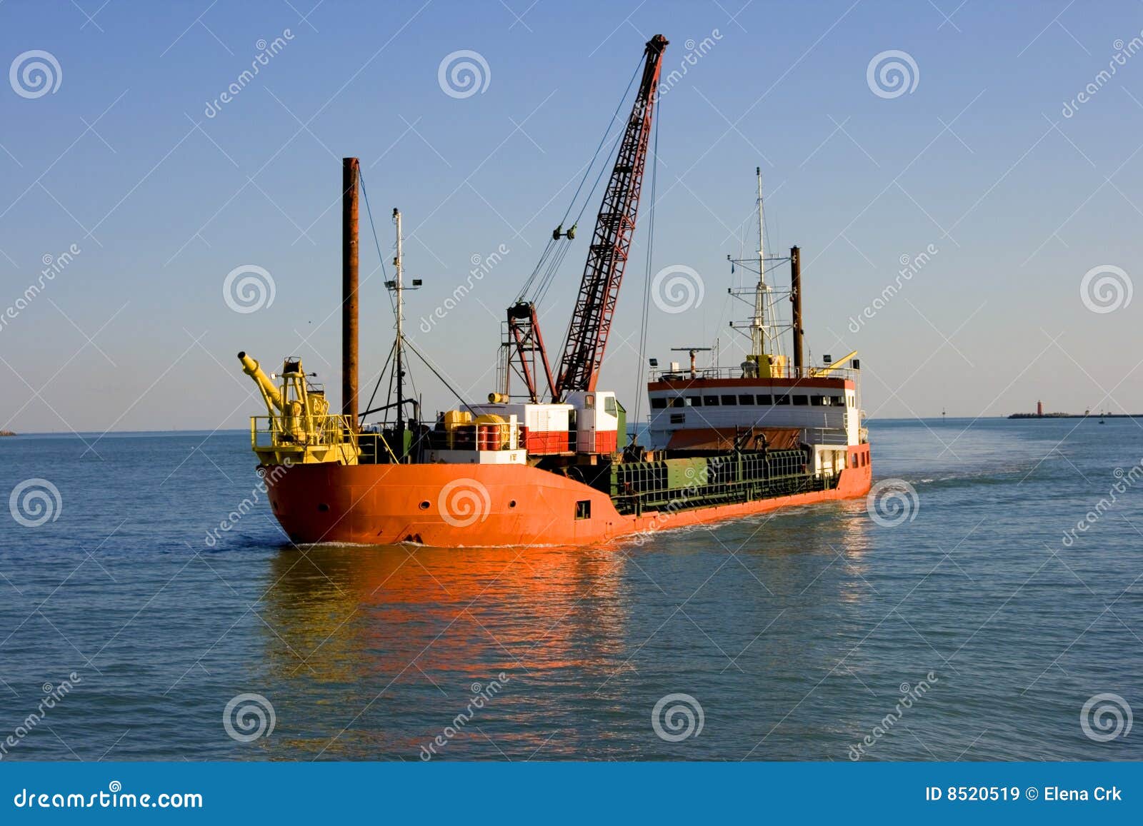 Work ship stock image. Image of sail, barge, boat, derricks - 8520519