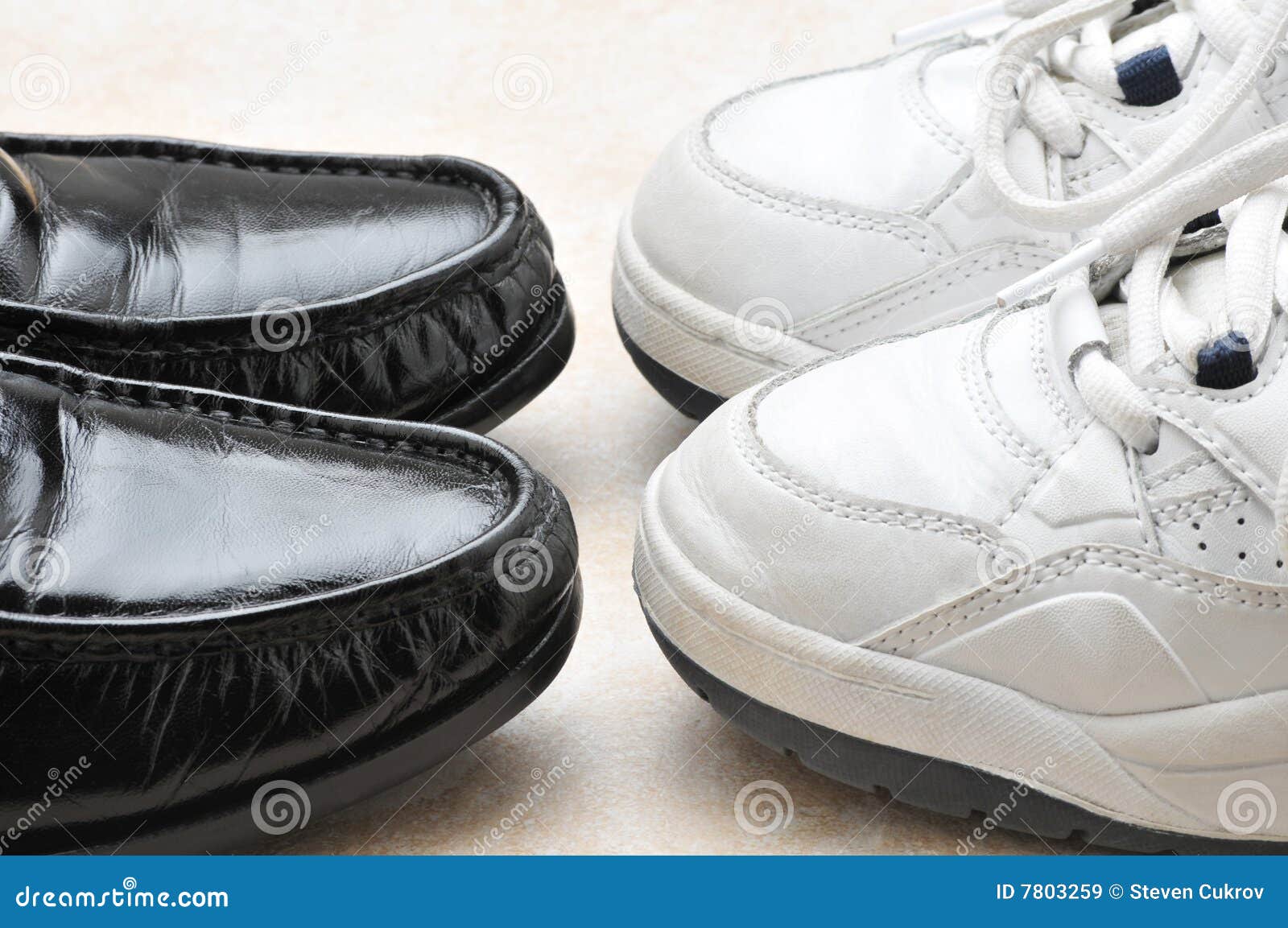 Work Shoes and Play Shoes stock image. Image of loafers - 7803259