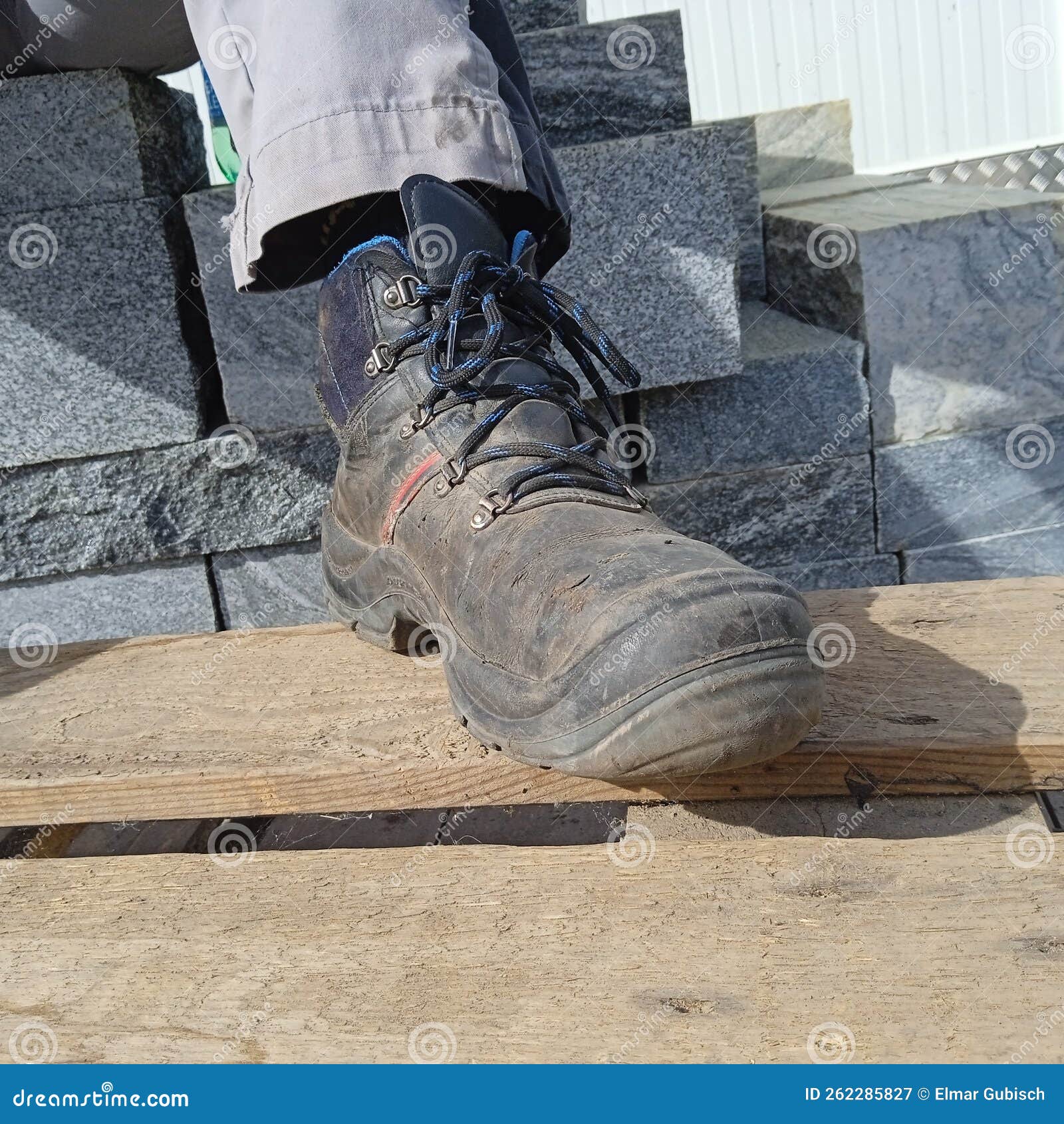 Work Shoes in Prevention of Accidents Stock Image - Image of compulsory ...