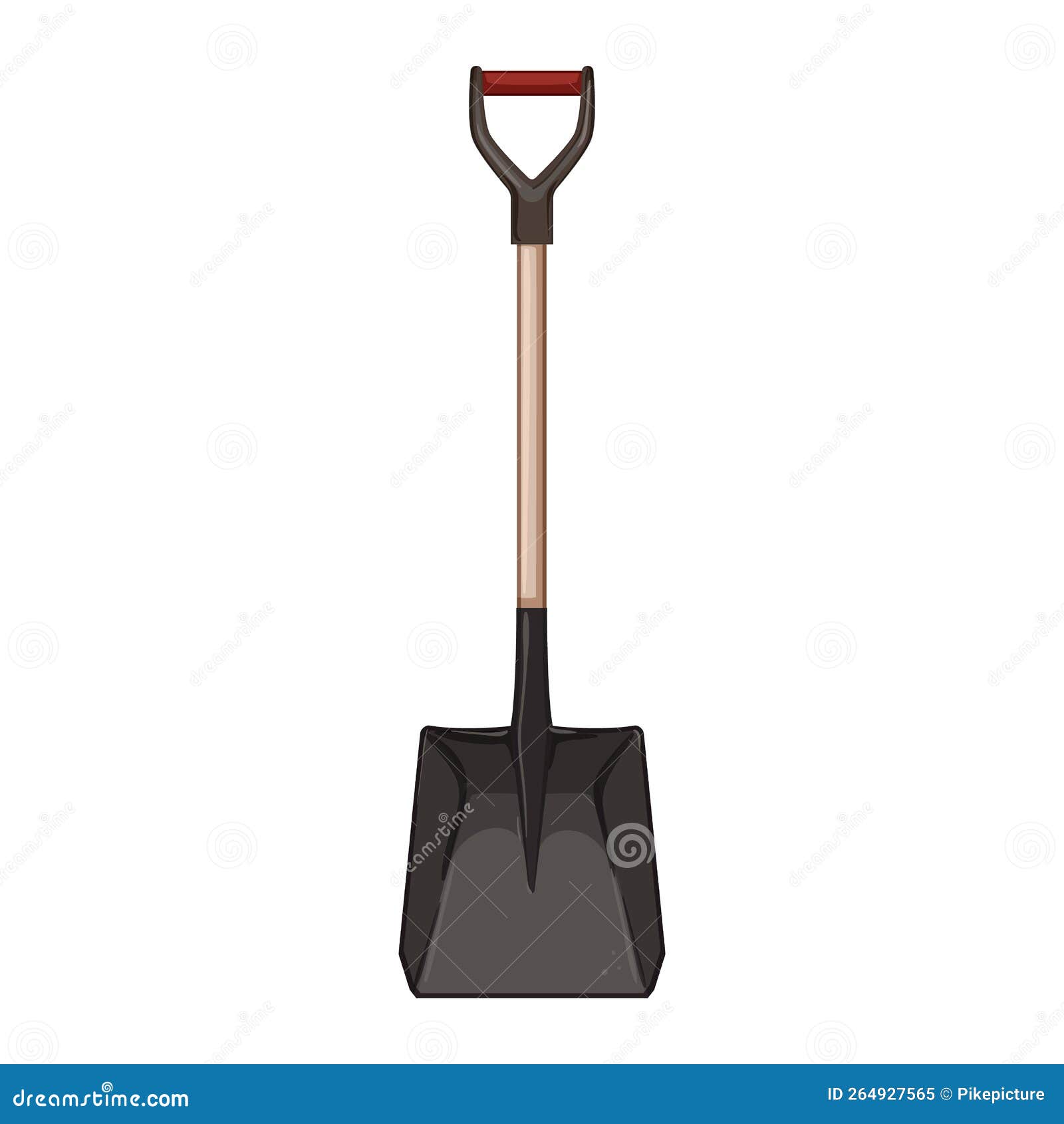 Work Shovel Tool Cartoon Vector Illustration Stock Vector ...