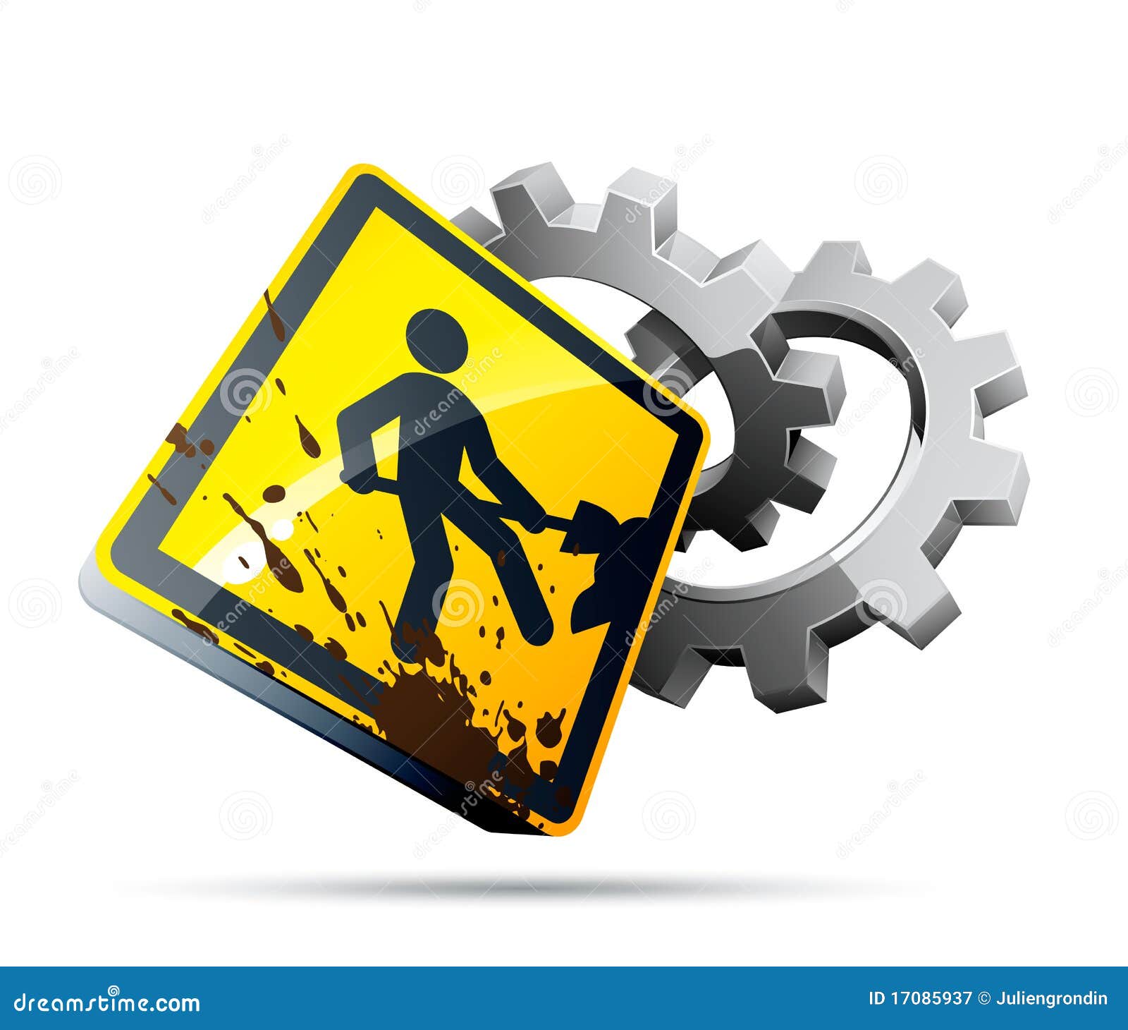 Work sign illustration stock vector. Illustration of beware - 17085937