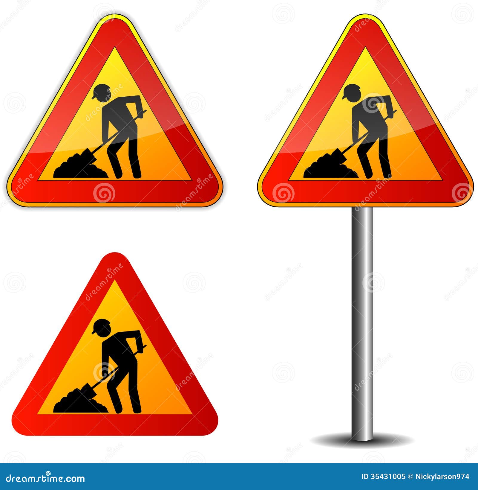 Work sign stock illustration. Illustration of board, attention - 35431005