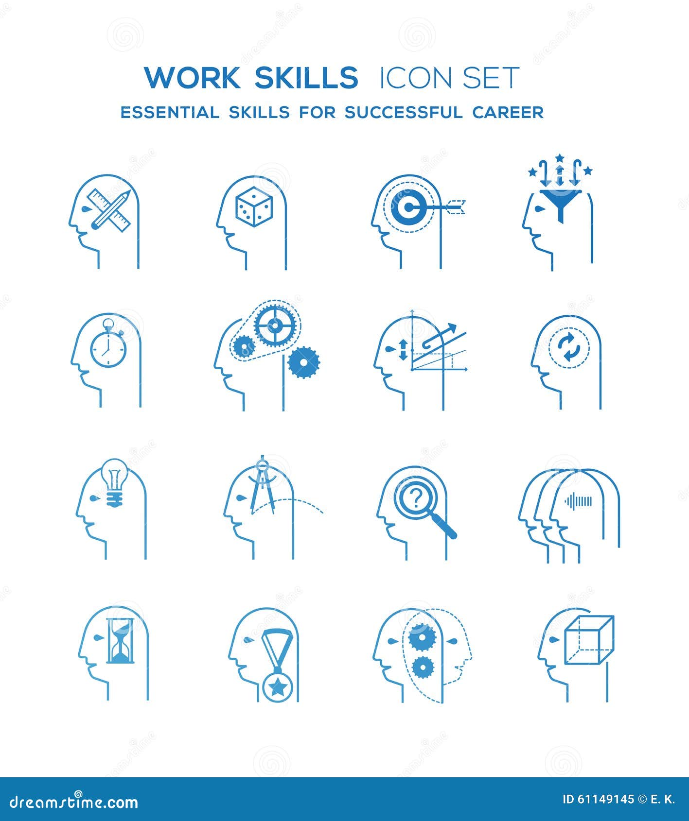 Work skills icon set stock vector. Illustration of brain - 61149145 Work skills icon set stock vector. Illustration of brain - 61149145