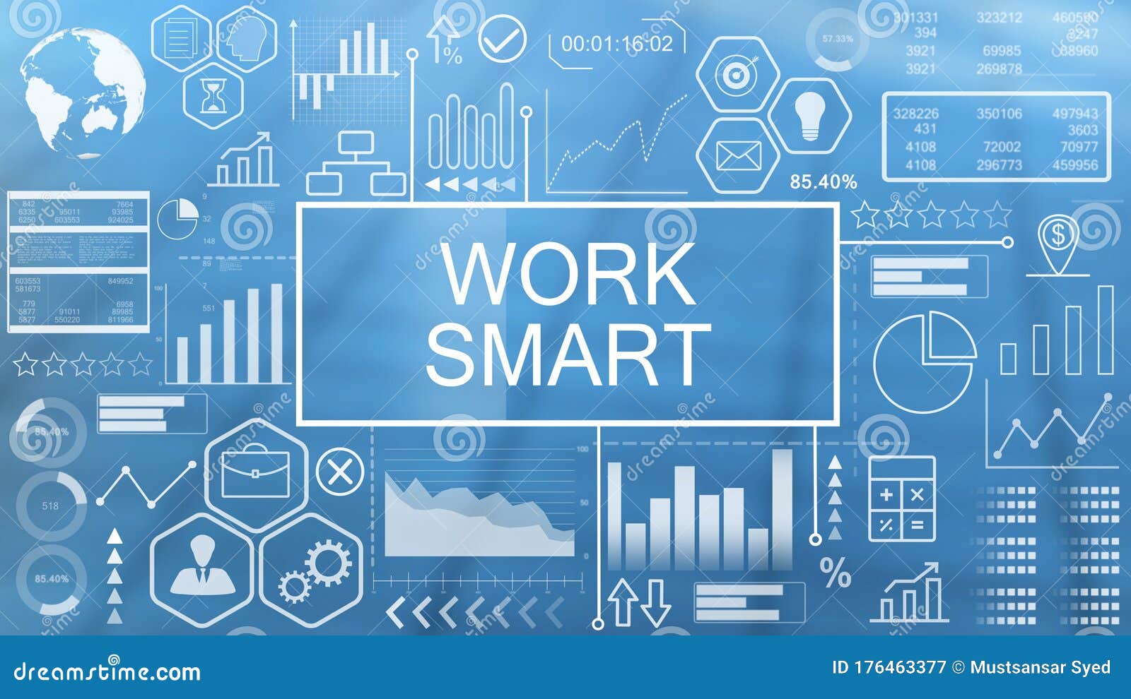 Work Smart, Animated Typography Stock Illustration - Illustration of ...