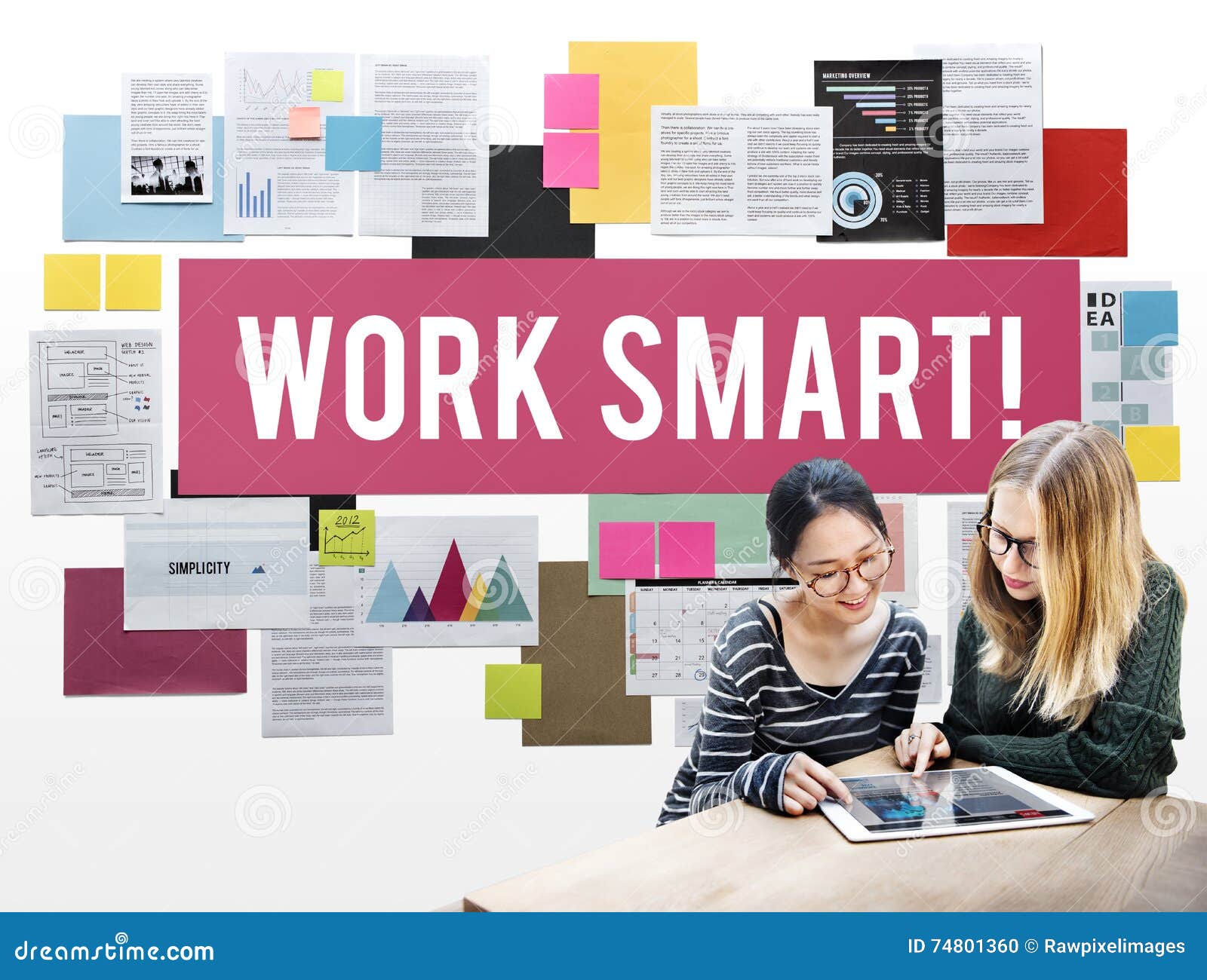 Work Smart Effectively Creative Thinking Concept Stock Photo - Image of ...
