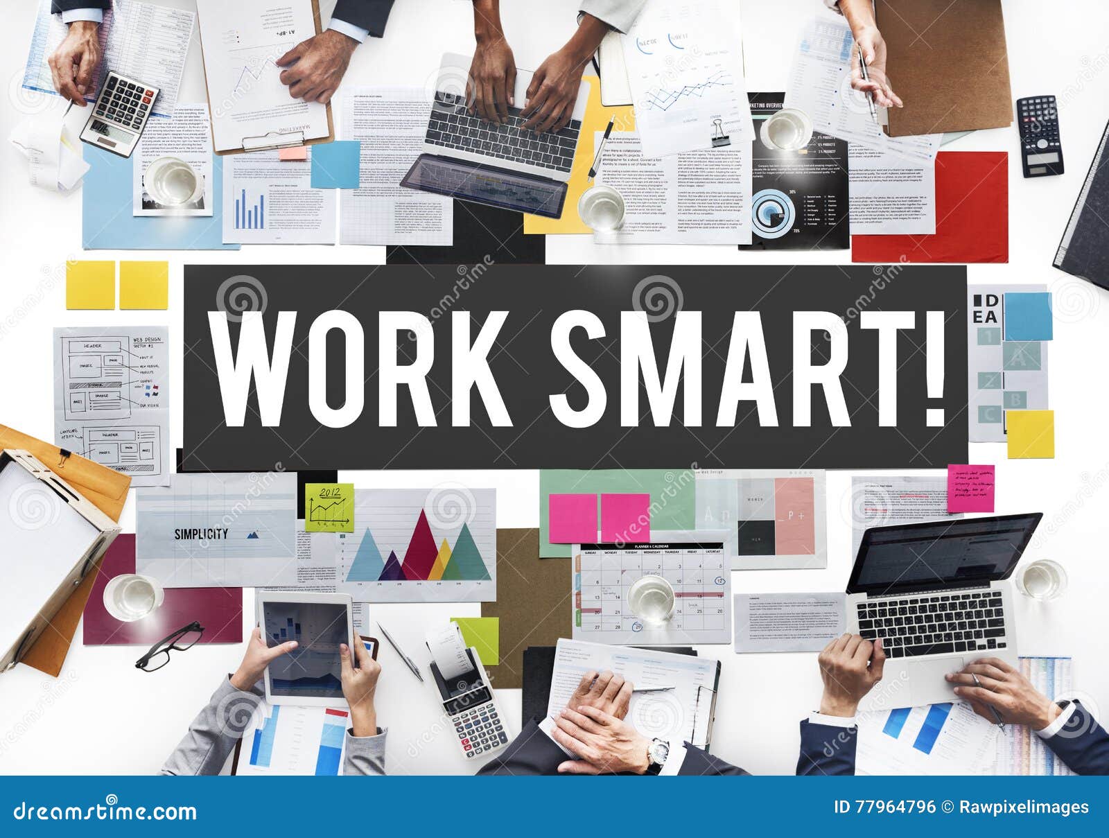 Work Smart Effectively Creative Thinking Concept Stock Photo - Image of ...