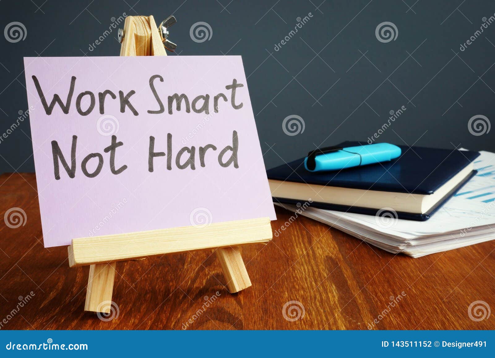 Work Smart Not Hard Phrase With Alarm Clock As A Background ...