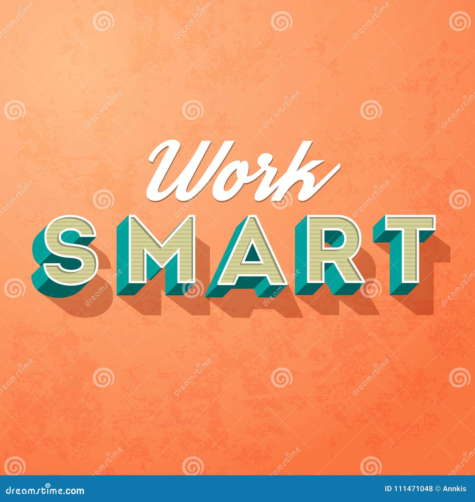 Work Smart, Vector Creative Motivation Concept Stock Vector ...