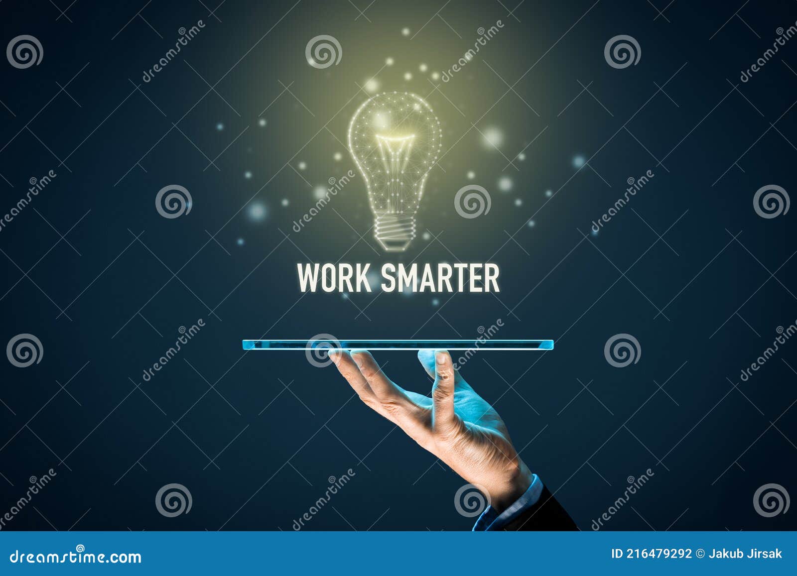 Work Smarter Concept with Digital Tablet Representing Digitization ... Work Smarter Concept with Digital Tablet Representing Digitization ...
