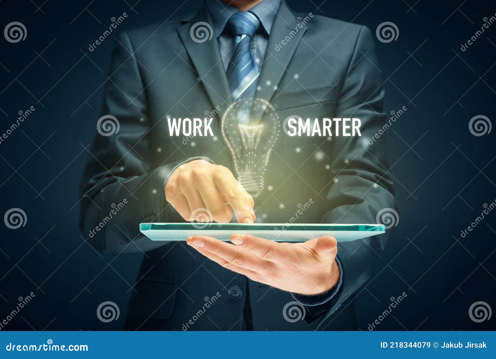 Work Smarter Concept with Digital Tablet Representing Digitization ... Work Smarter Concept with Digital Tablet Representing Digitization ...