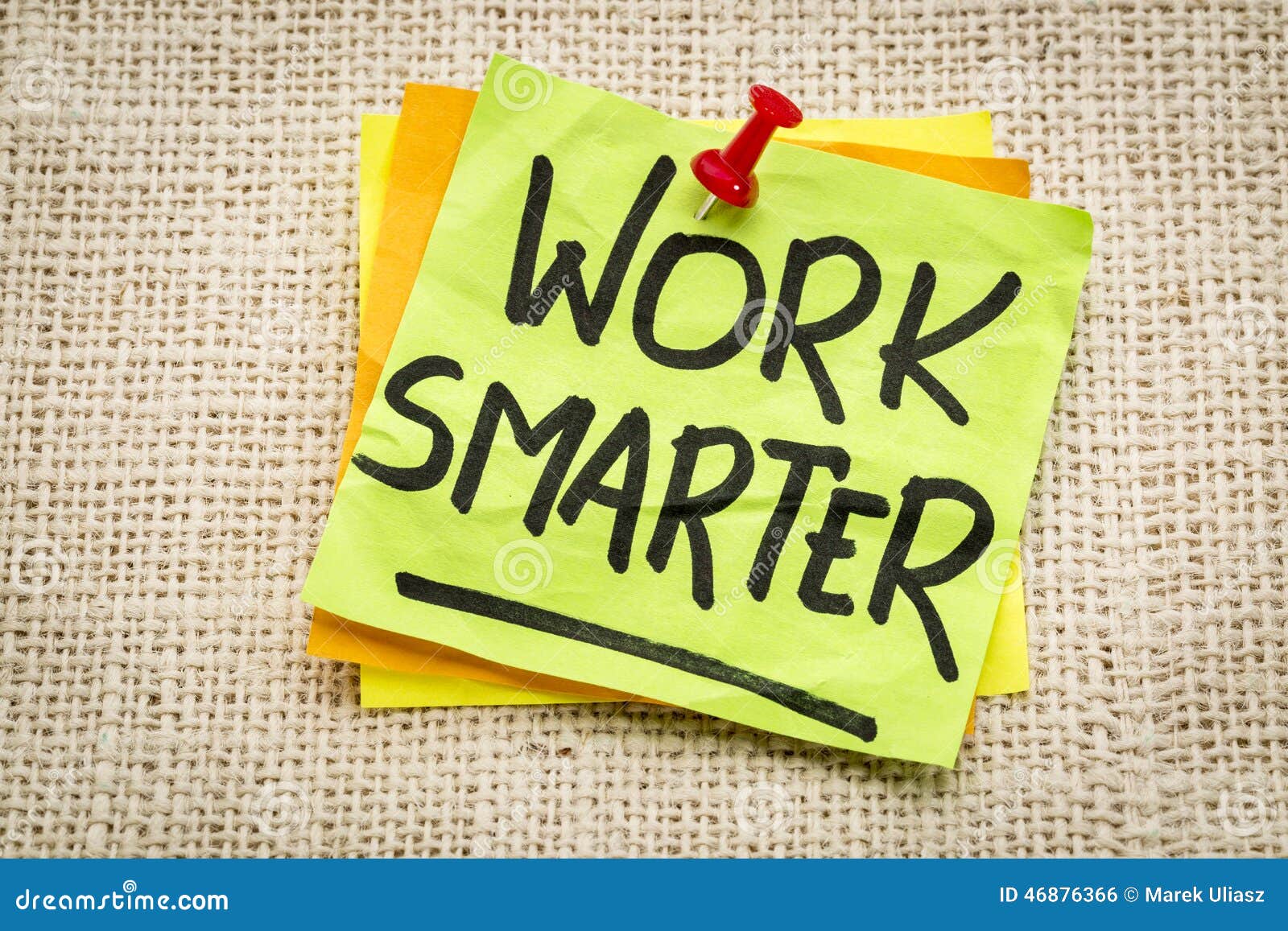 Work smarter reminder stock photo. Image of canvas, inspire - 46876366