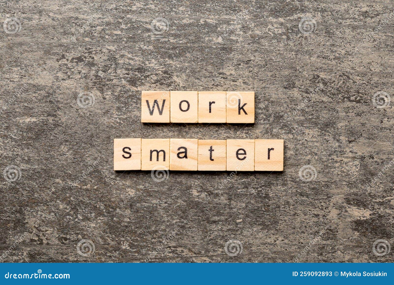 Work Smarter Word Written on Wood Block. Work Smarter Text on Table ...