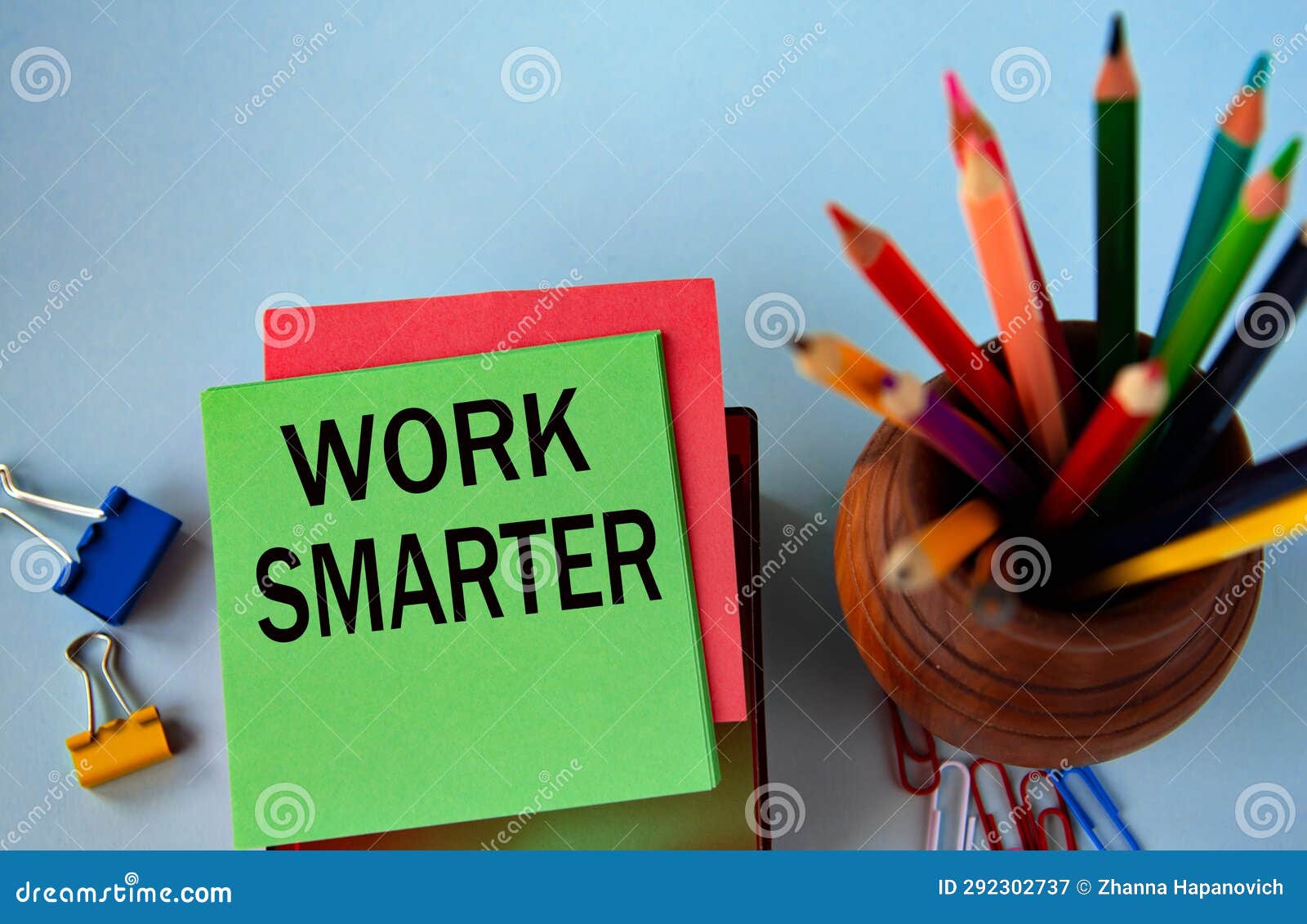 WORK SMARTER - Words on a Green Sheet for Notes on the Background of ...