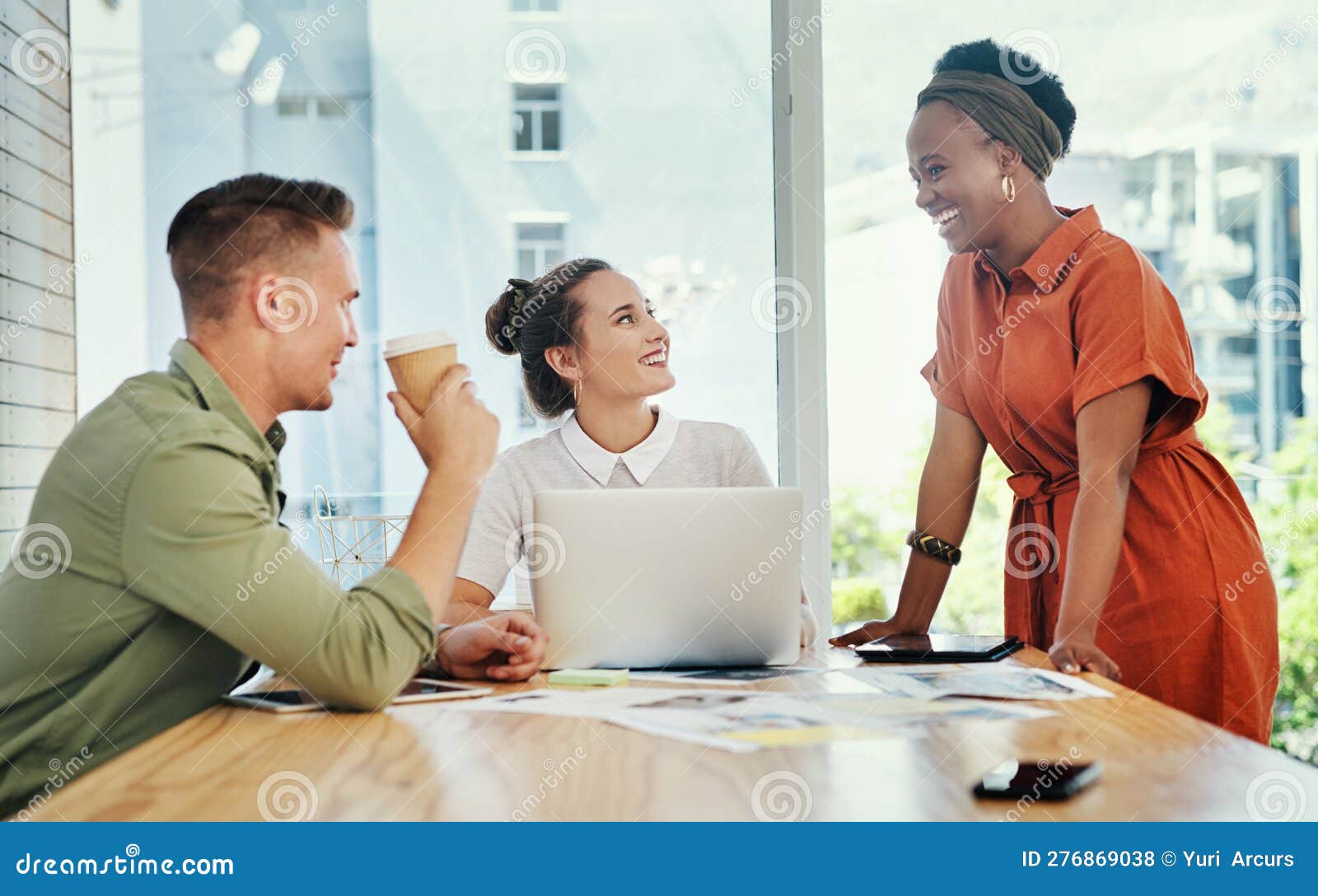 We Work with a Smile on Our Faces. a Diverse Group of Business ...