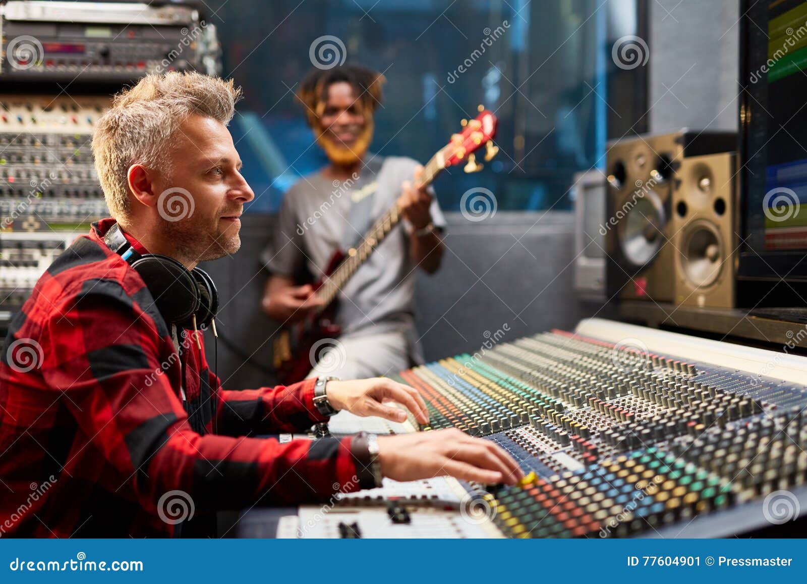 Work of sound operator stock image. Image of equipment - 77604901