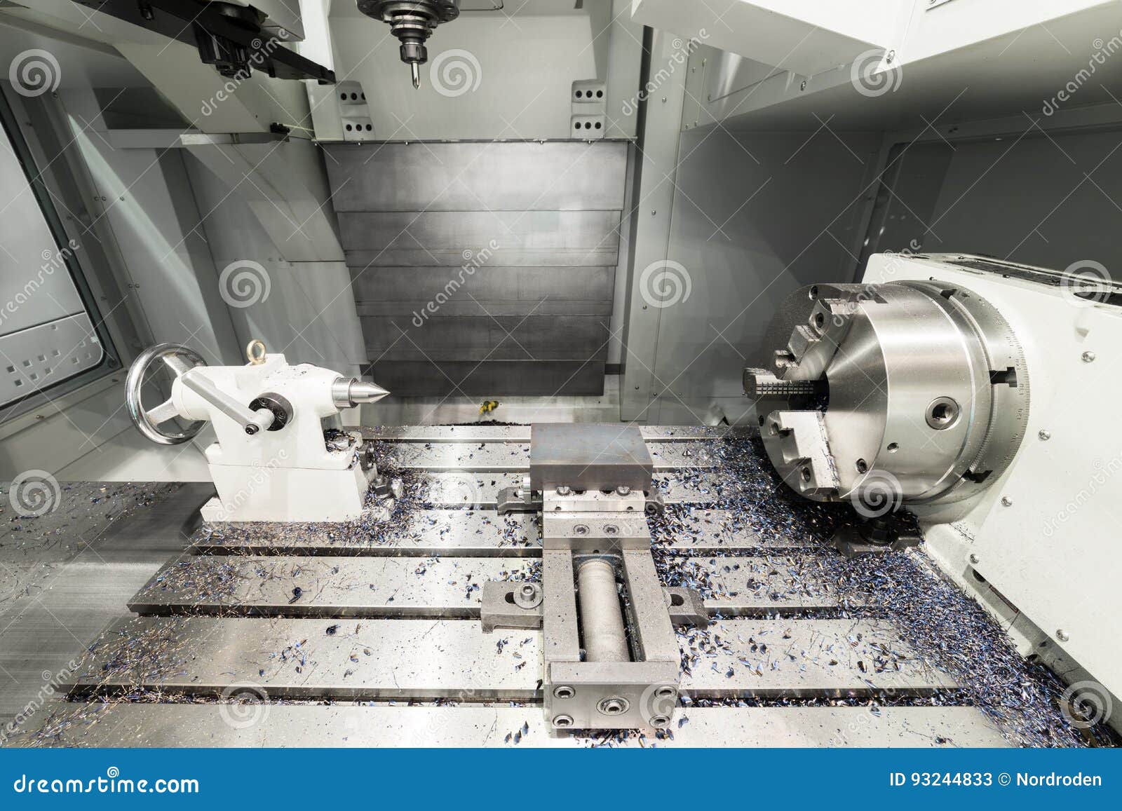 Work Space of Modern CNC Milling Machine. Stock Image - Image of ...