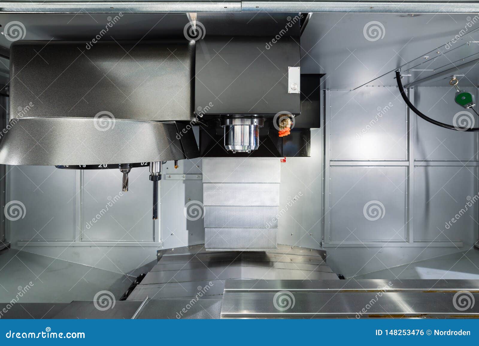 Work Space of Modern CNC Milling Machine. Stock Photo - Image of ...