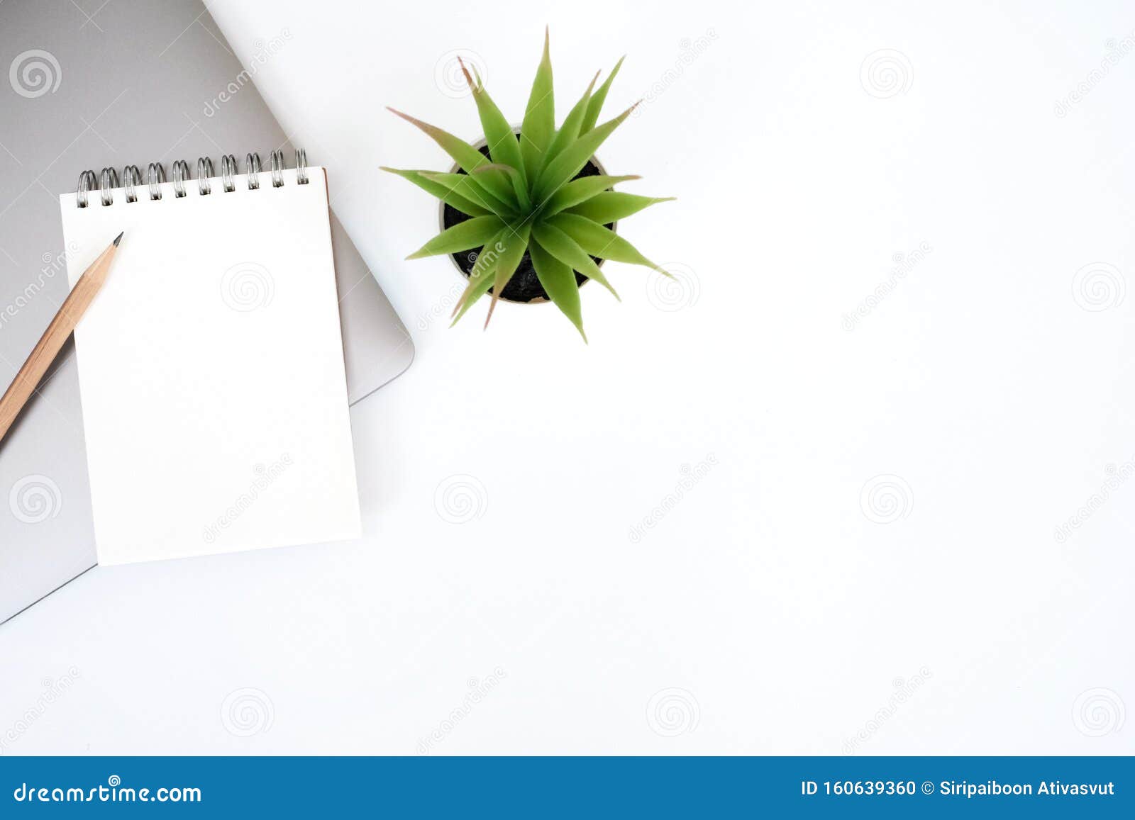 Work Space with White Office Table Desk Background Stock Photo - Image ...