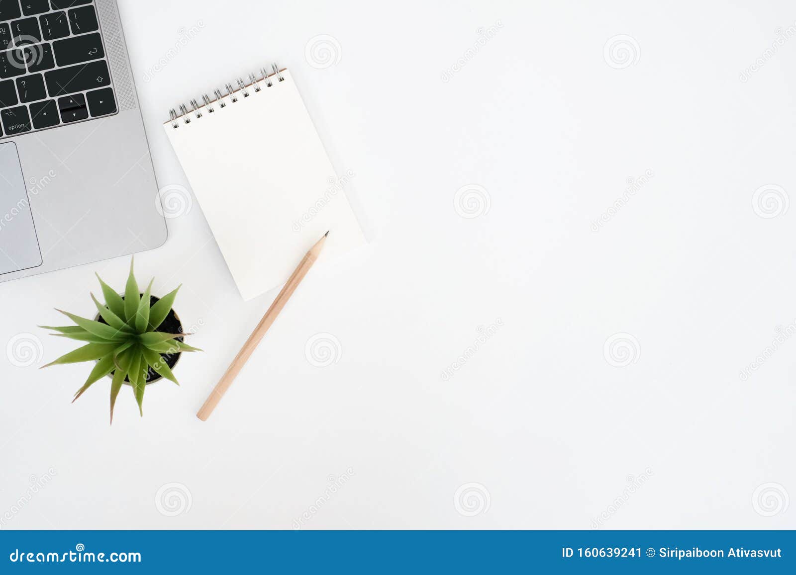 Work Space with White Office Table Desk Background Stock Image - Image ...