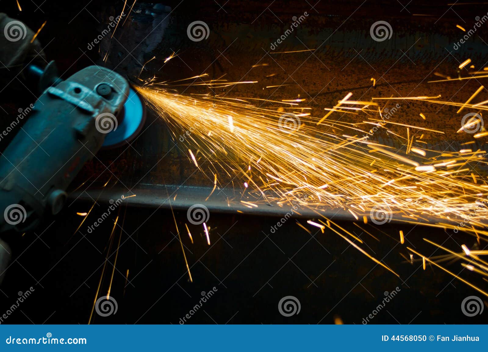 WorkÂ when TheÂ sparkÂ grinding Machine Stock Photo - Image of ...