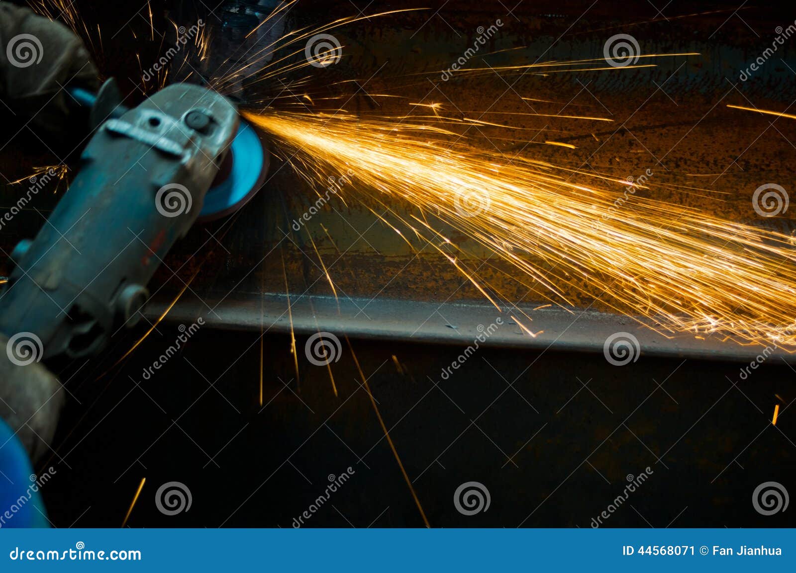 WorkÂ when TheÂ sparkÂ grinding Machine Stock Image - Image of labor ...