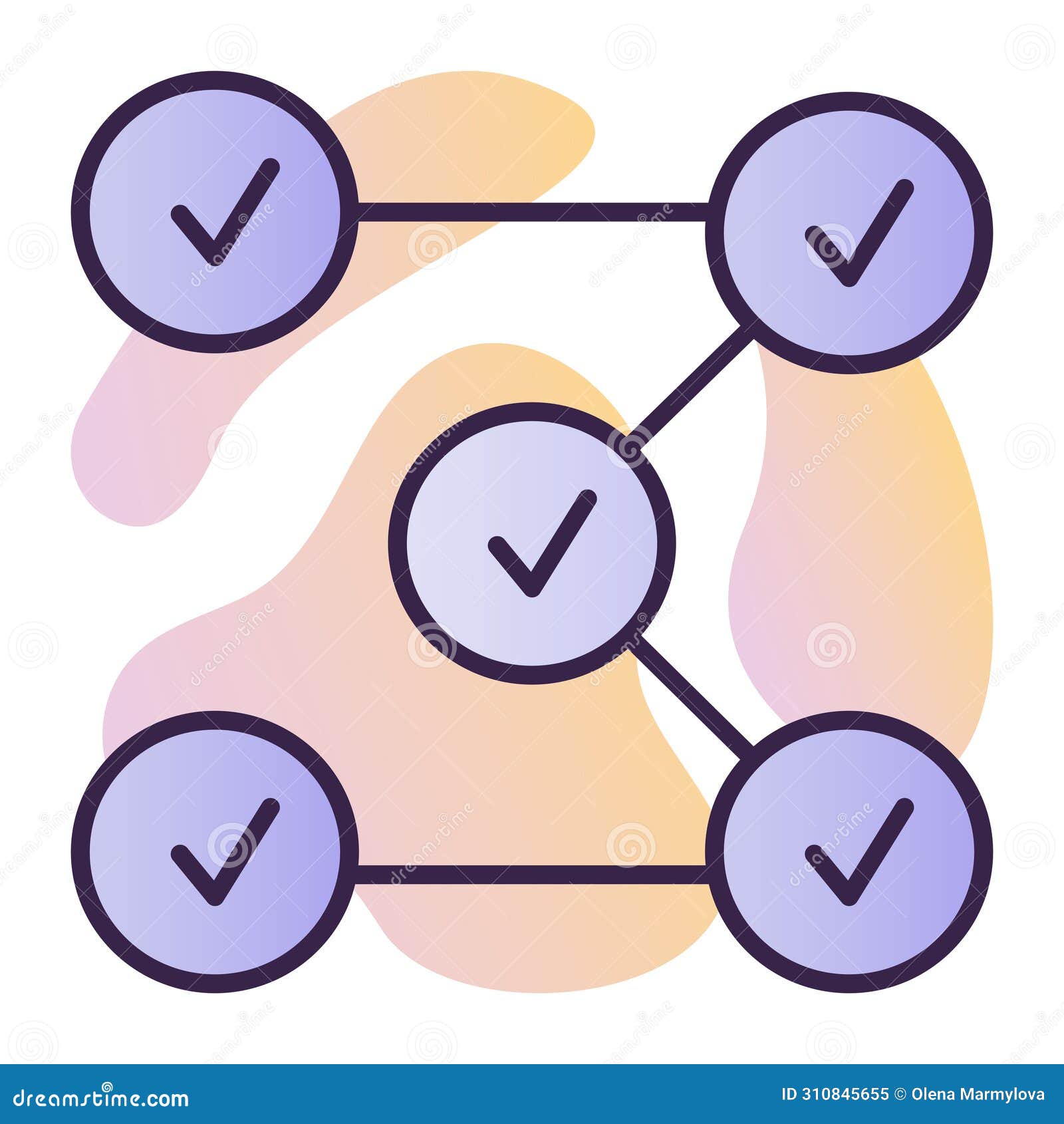 Work stages, gradient icon stock vector. Illustration of graphic ...