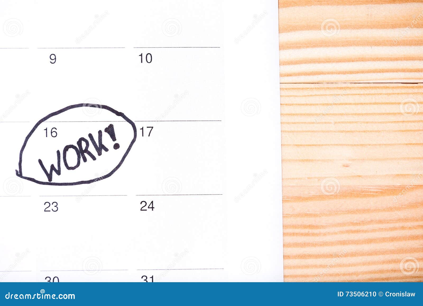 Work Start Symbol Natural Wooden Light Background Stock Photo - Image ...