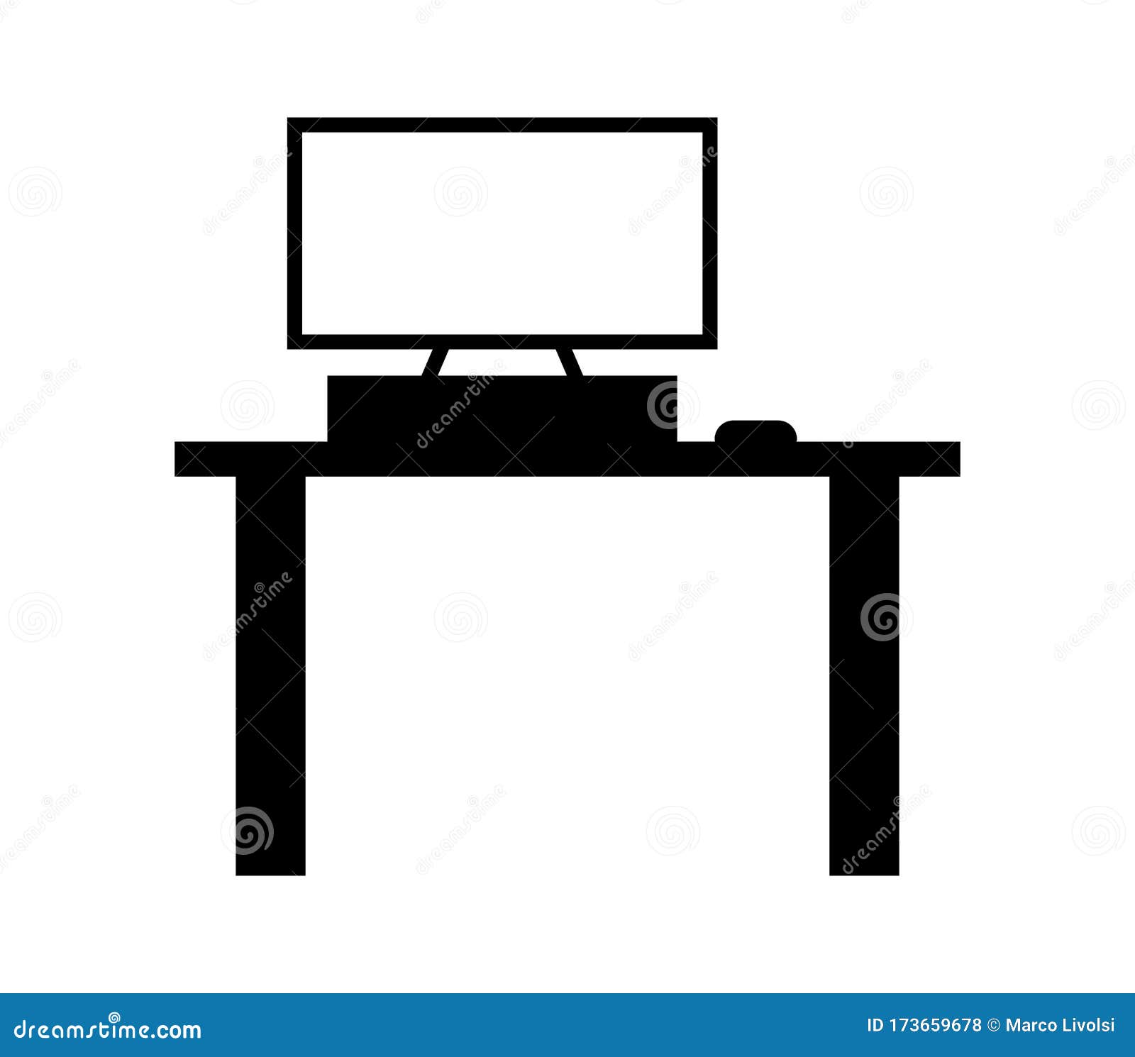 Work Station Icon Illustrated in Vector on White Background Stock ...