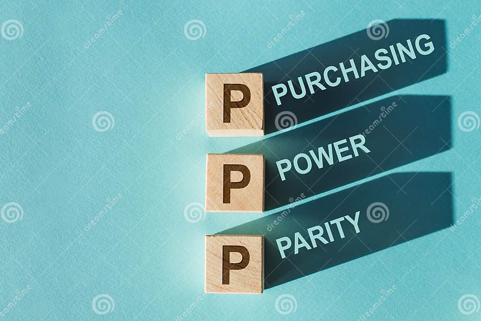 Work Strategy on Wood Blocks PPP on the Blue Background Stock Image ...
