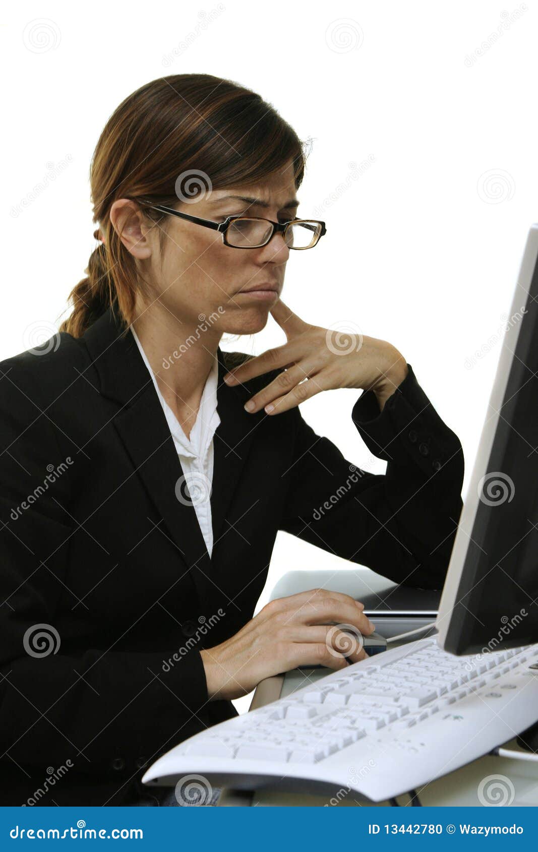 Work stress stock photo. Image of emotion, confused, face - 13442780