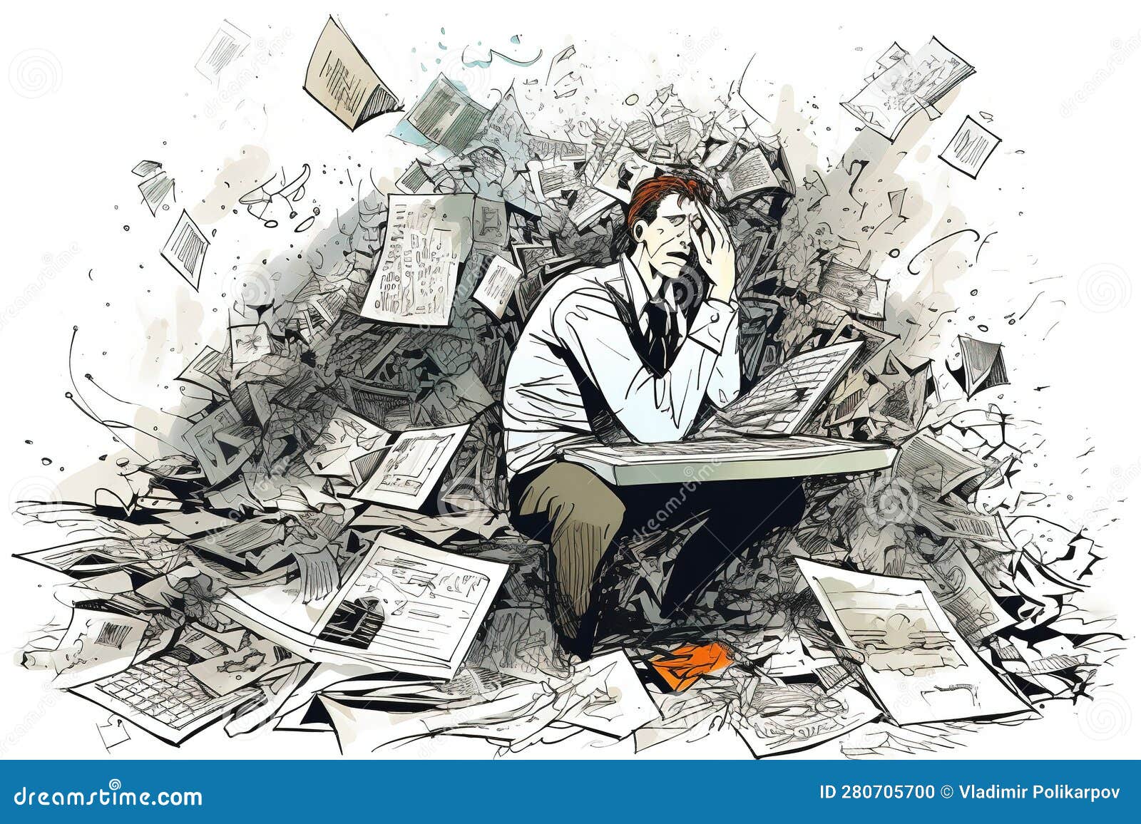 No Stress Drawing Effect Educational Poster Royalty-Free Stock Photo ...