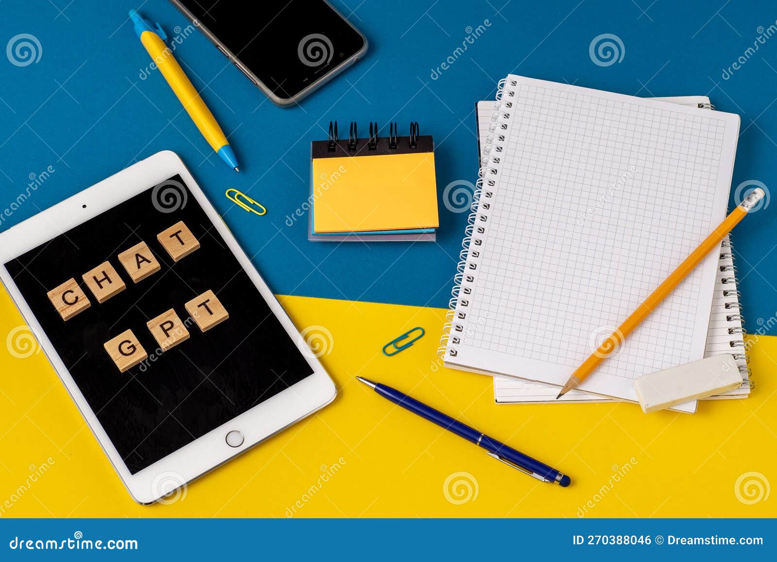 Work and Study with the Help of a Chat Bot. Words in Wooden Letters ...