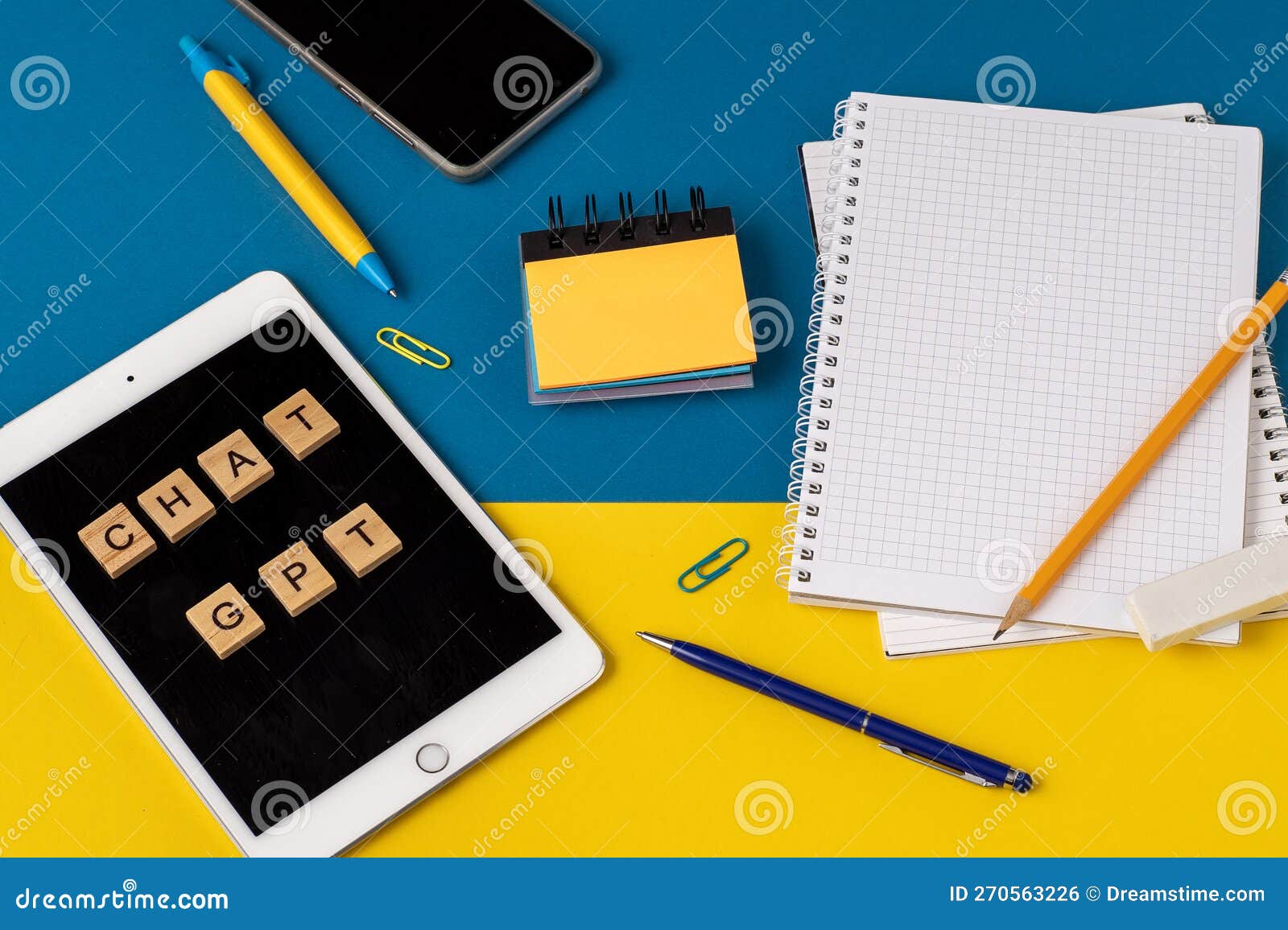 Work and Study with the Help of a Chat Bot. Words in Wooden Letters ...