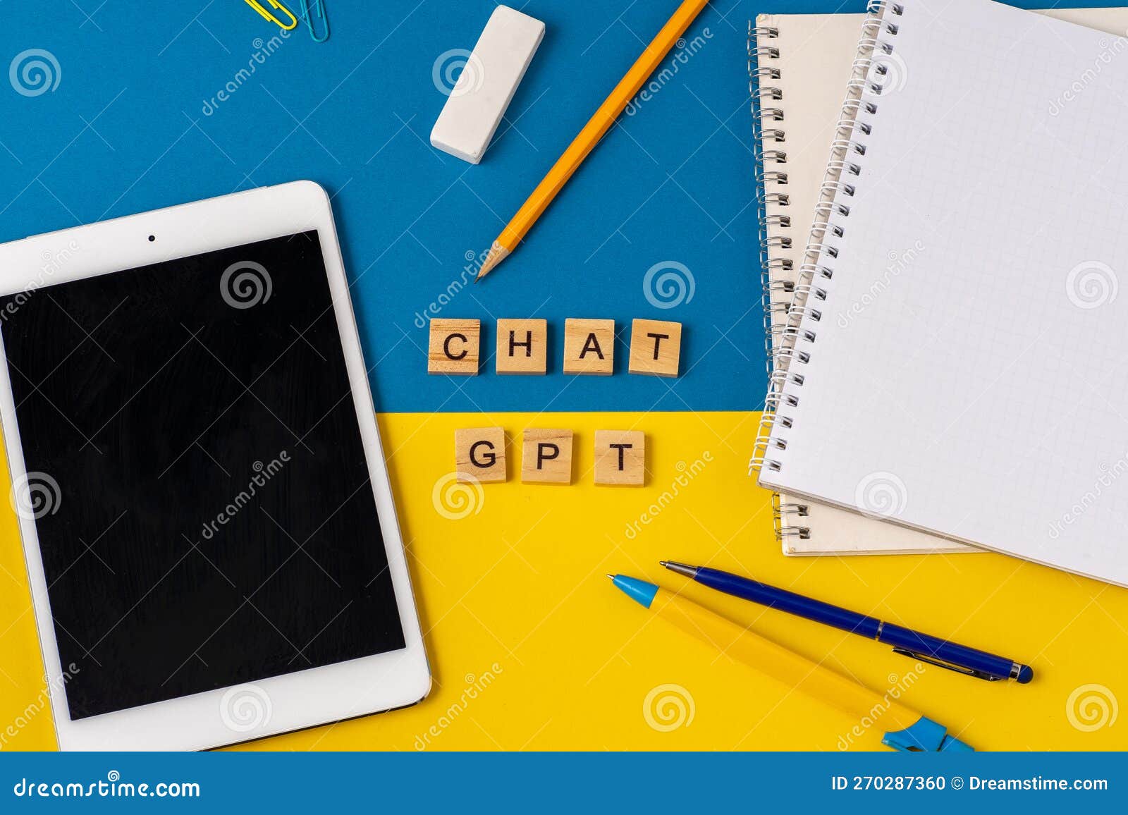 Work and Study with the Help of a Chat Bot. Words in Wooden Letters ...