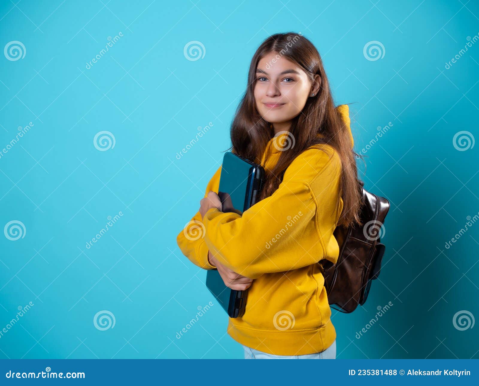 Work and Study Remotely, a New Normal, a Concept. a Student with a ...