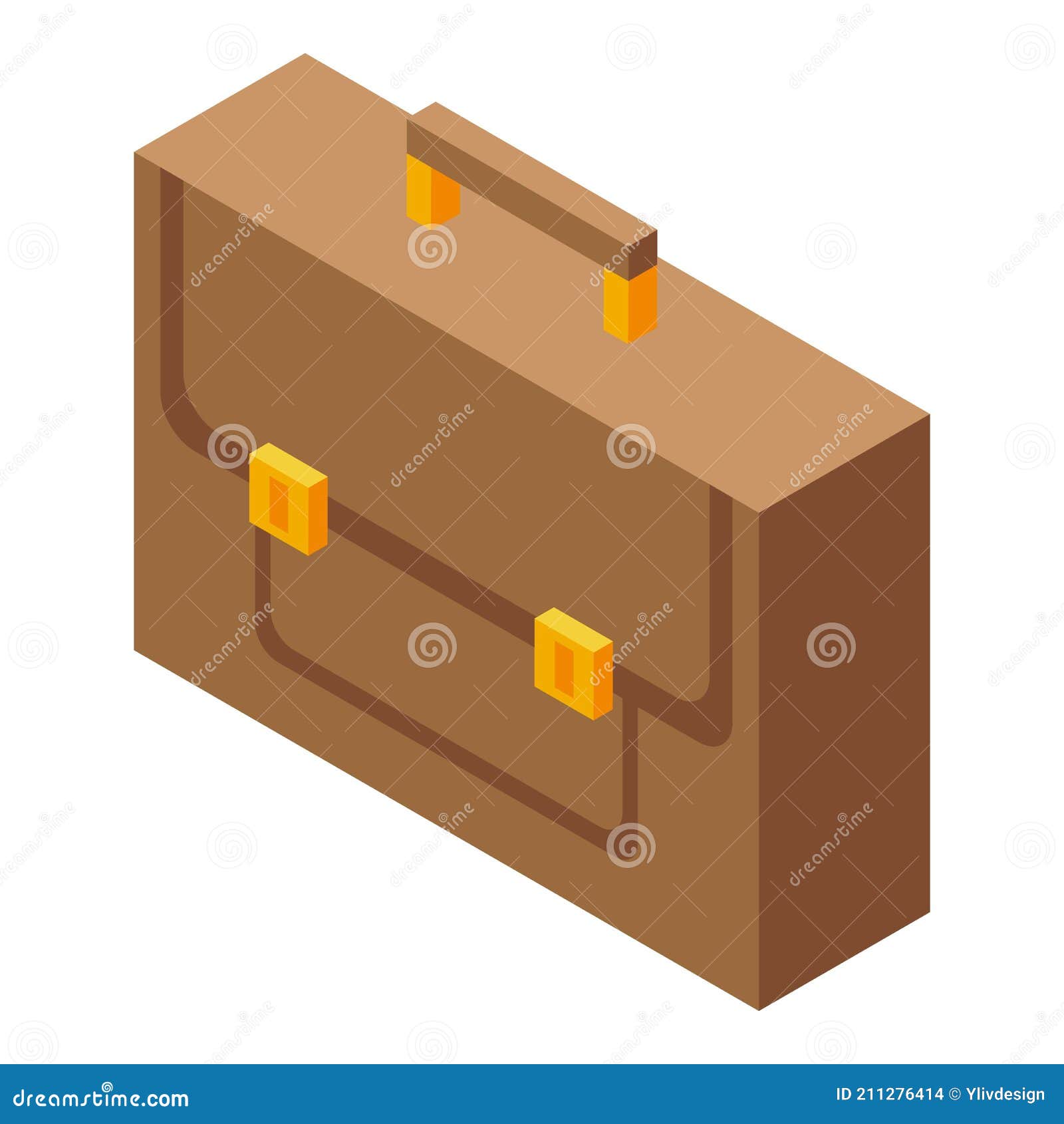 Work Suitcase Icon, Isometric Style Stock Vector - Illustration of ...