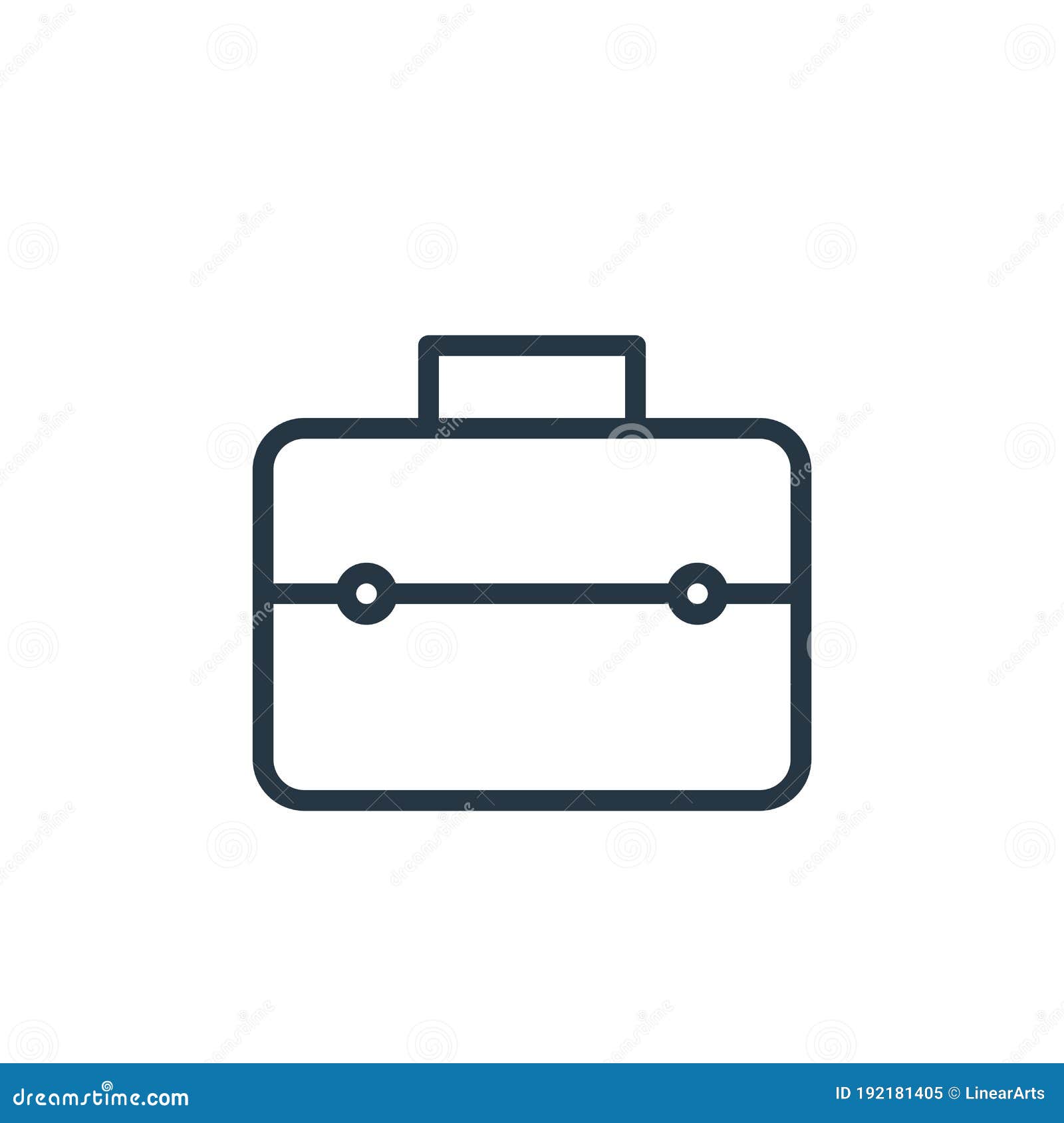 Work Suitcase Icon Vector from Working in the Office Concept. Thin Line ...