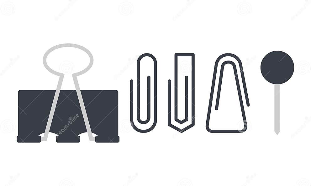 Work Supplies Paper Clip Vector Stock Illustration - Illustration of ...