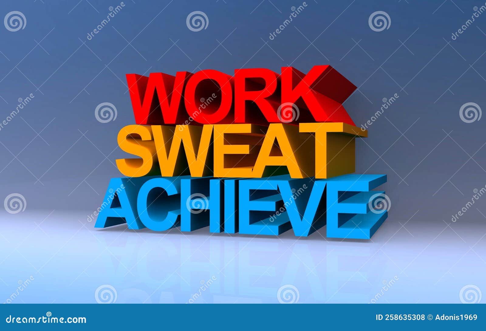 Work sweat achieve on blue stock illustration. Illustration of fitness ...