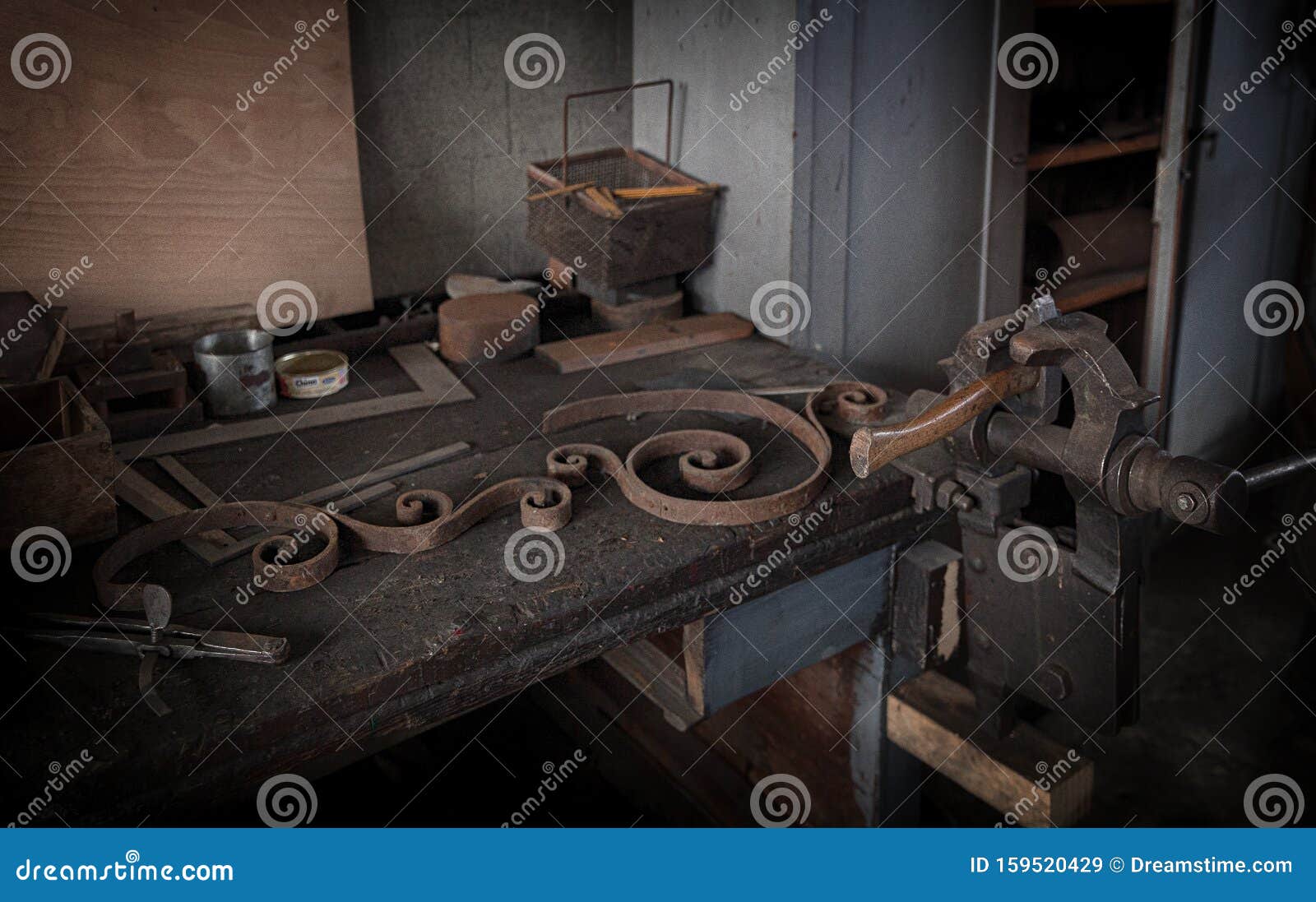 Work Table for a Blacksmith Stock Image - Image of efrac14, retro ...