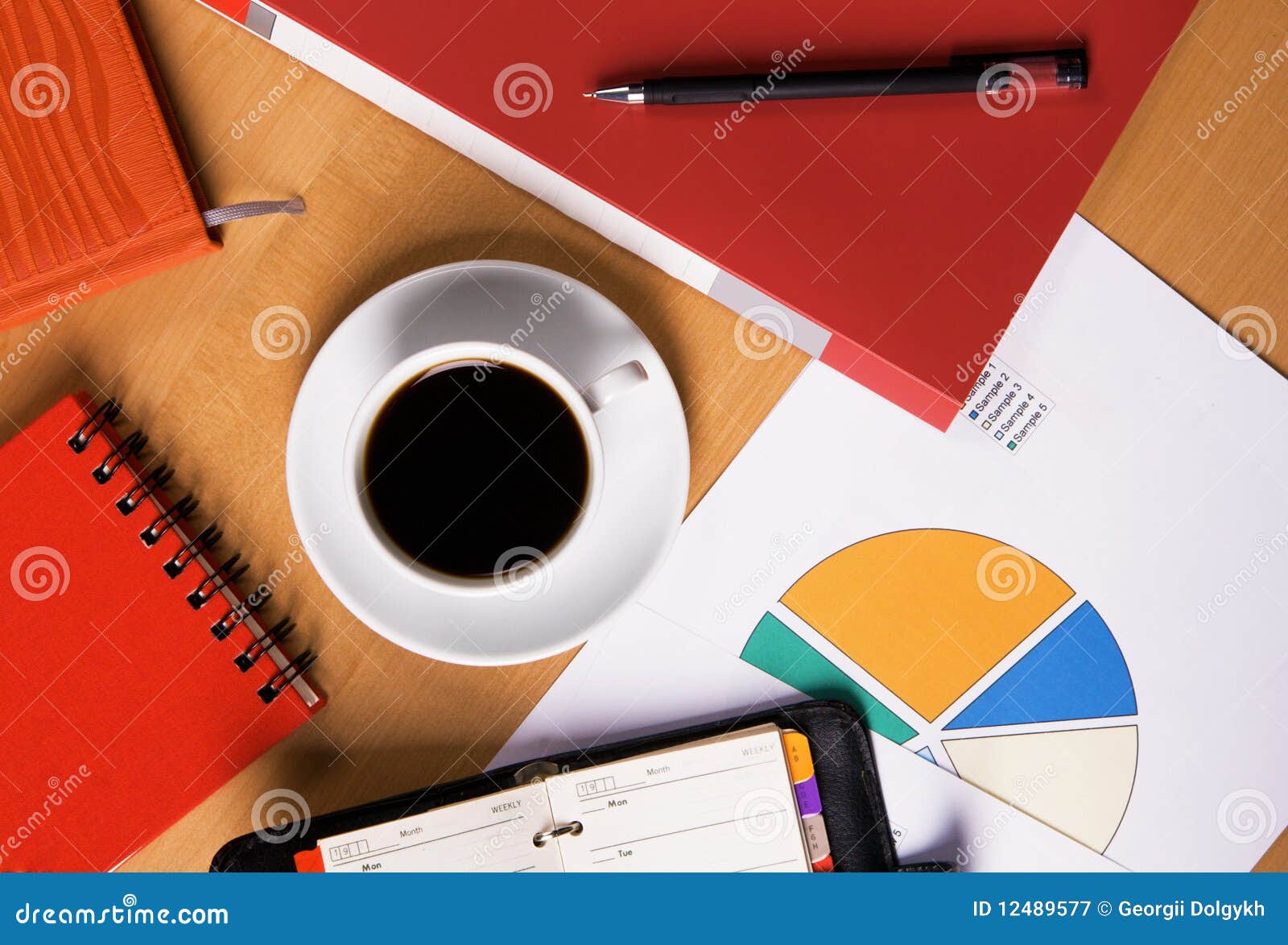 Work-table Covered with Documents Stock Image - Image of paper, folder ...