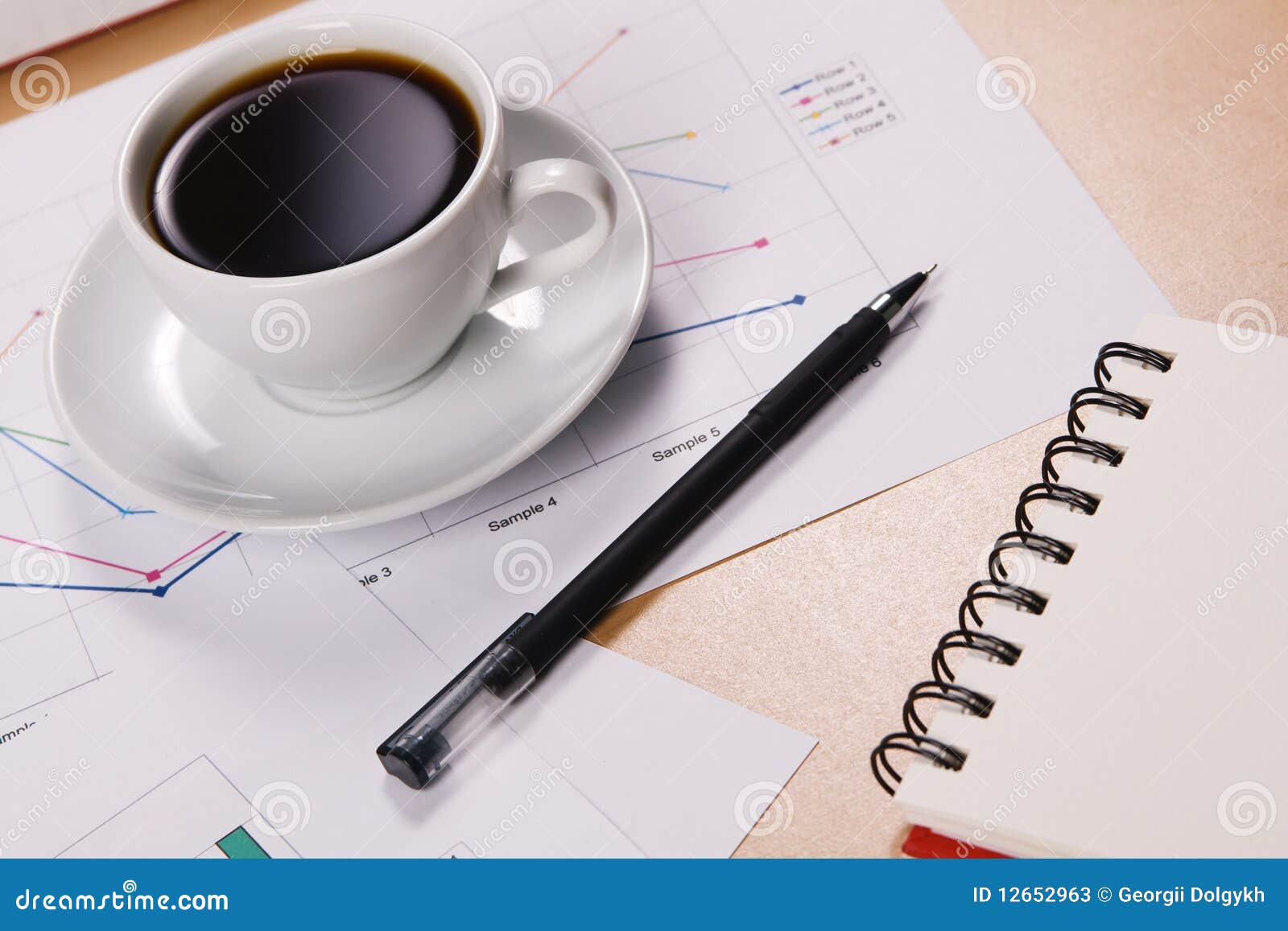 Work-table Covered with Documents Stock Image - Image of business, idea ...