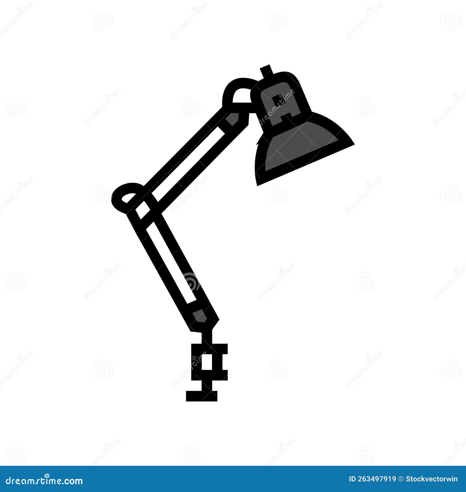 Work Table Lamp Color Icon Vector Illustration Stock Vector ...