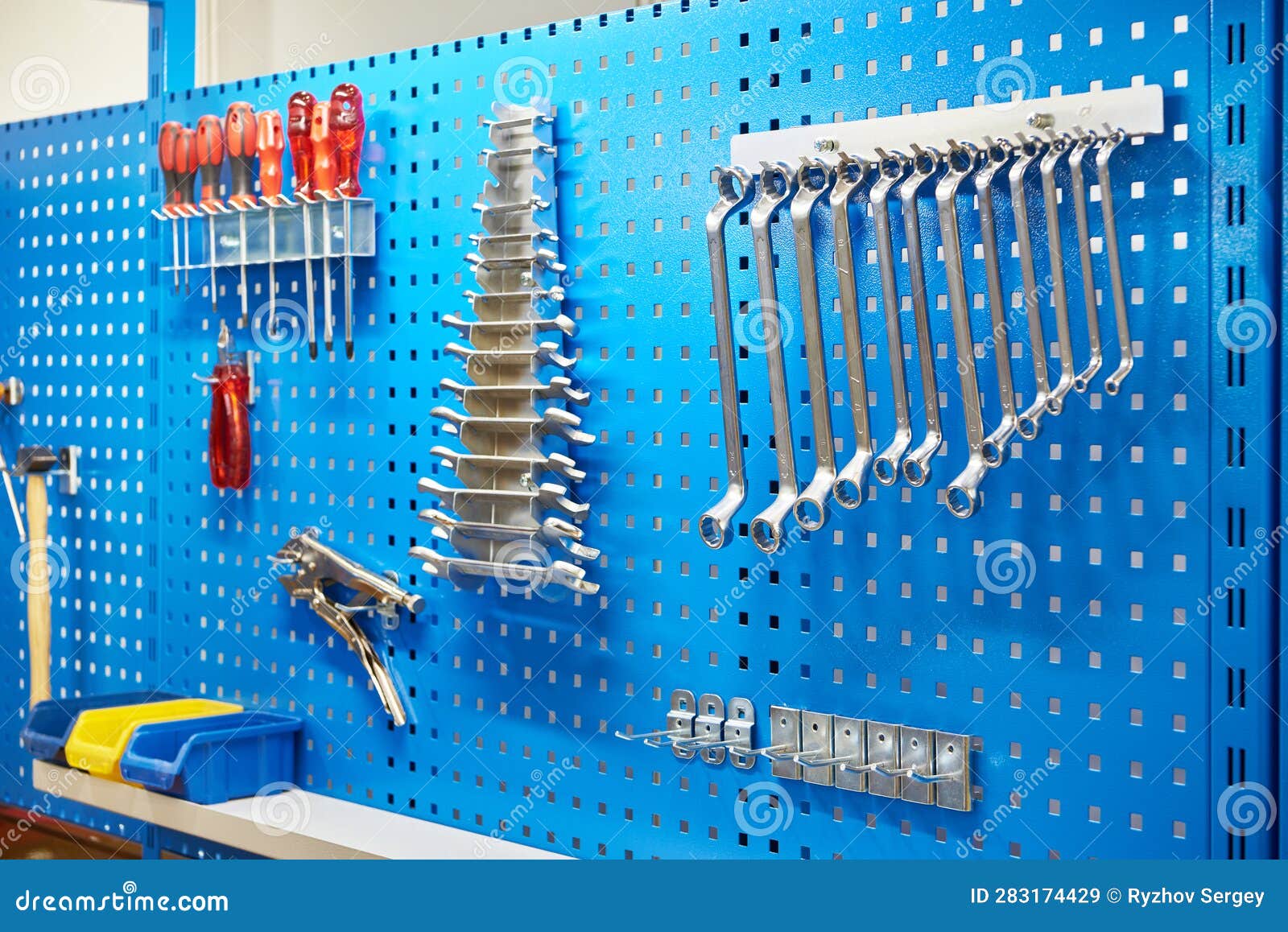 Work Table with Tools Wrenches Stock Image - Image of carpentry, tool ...