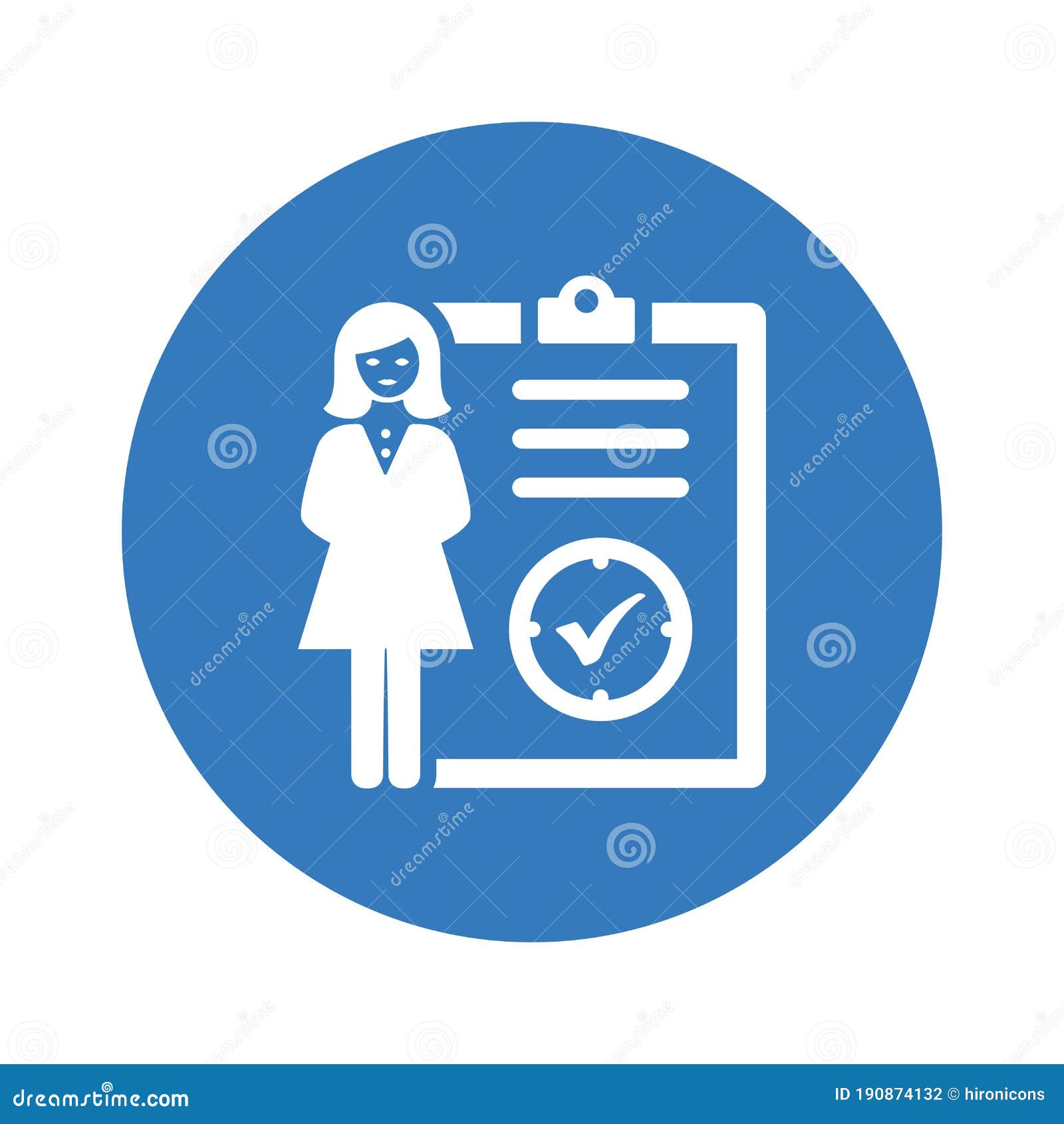 Work, Task Complete Icon / Blue Version Stock Vector - Illustration of ...