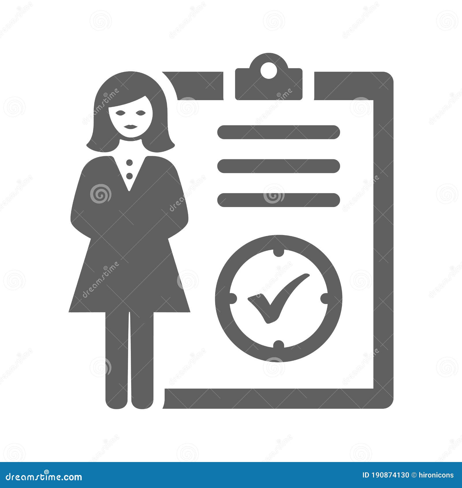 Work, Task Complete Icon / Gray Color Stock Vector - Illustration of ...